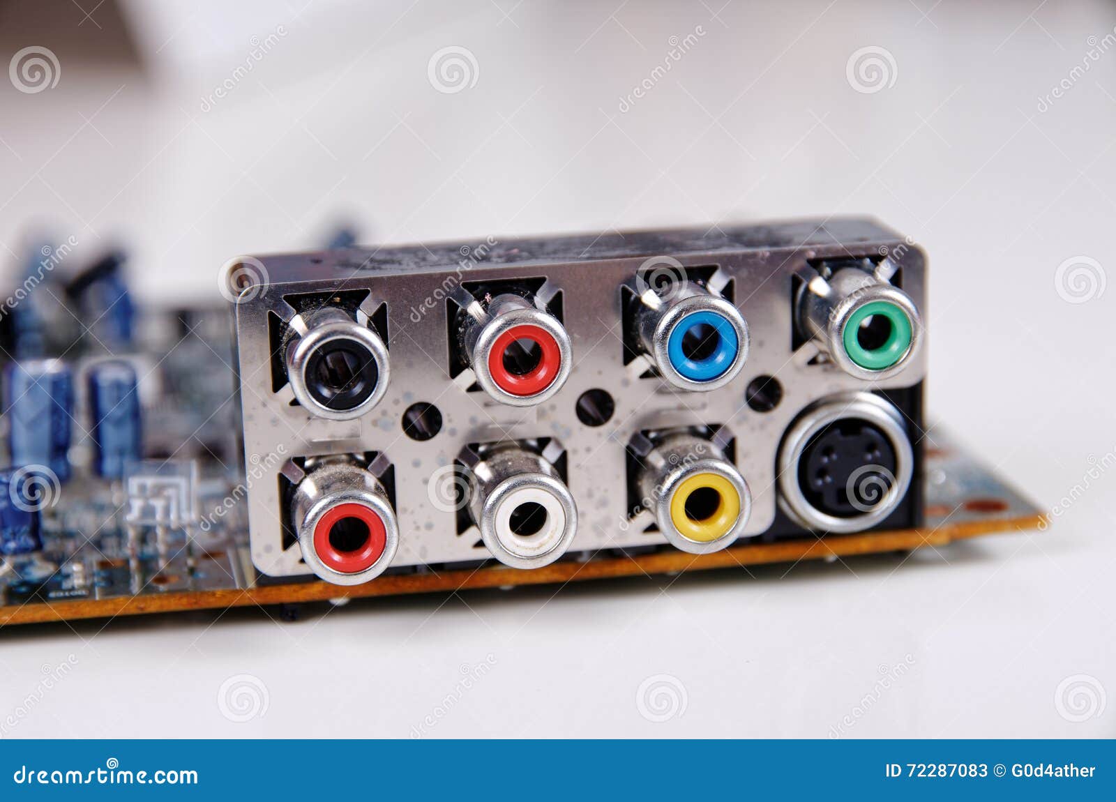 RCA sockets stock image. Image of connector, coaxial - 72287083