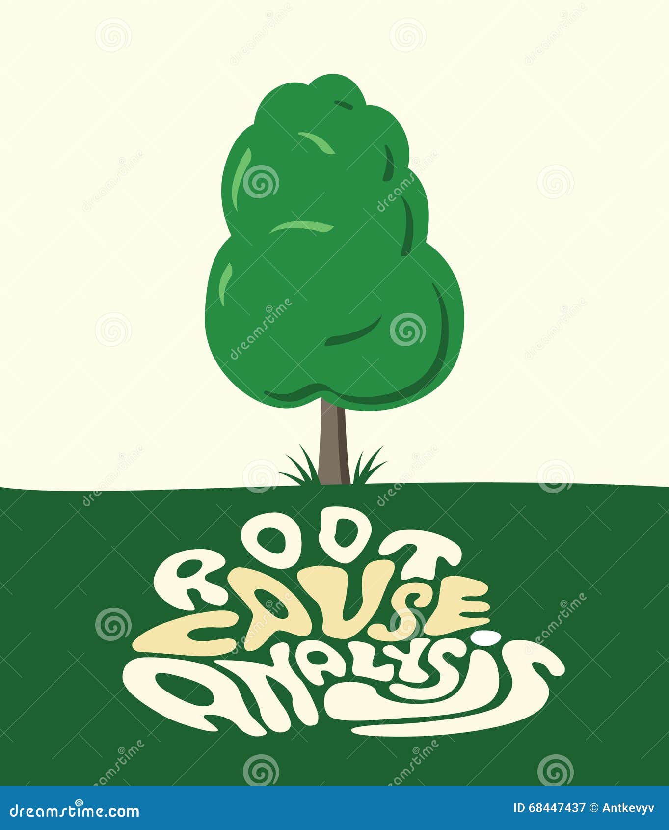 Rca tree result vector stock vector. Illustration of cause - 68447437