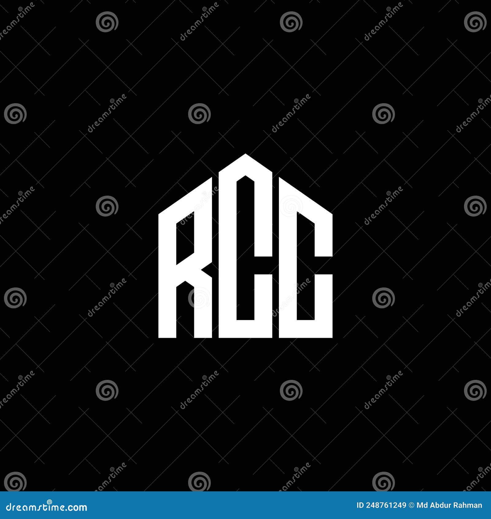 RCC Letter Logo Design on BLACK Background. RCC Creative Initials ...
