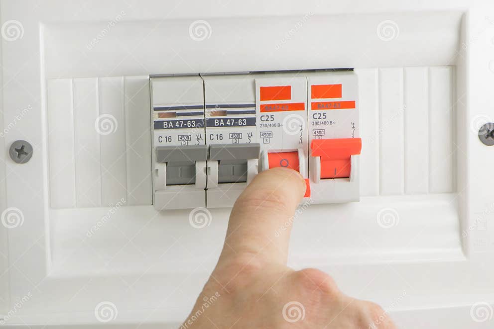 RCD safety installed stock photo. Image of breaker, assemble - 77154026