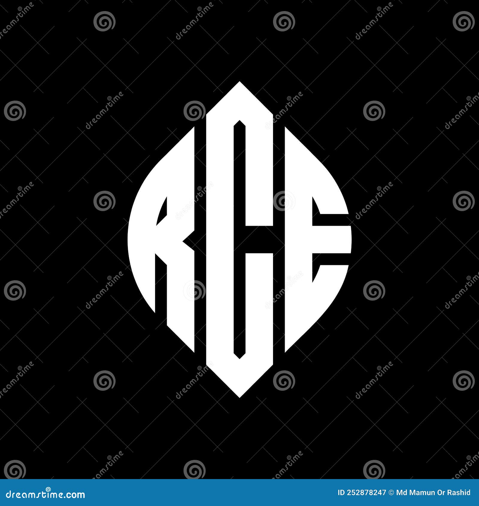 RCE Circle Letter Logo Design with Circle and Ellipse Shape. RCE ...