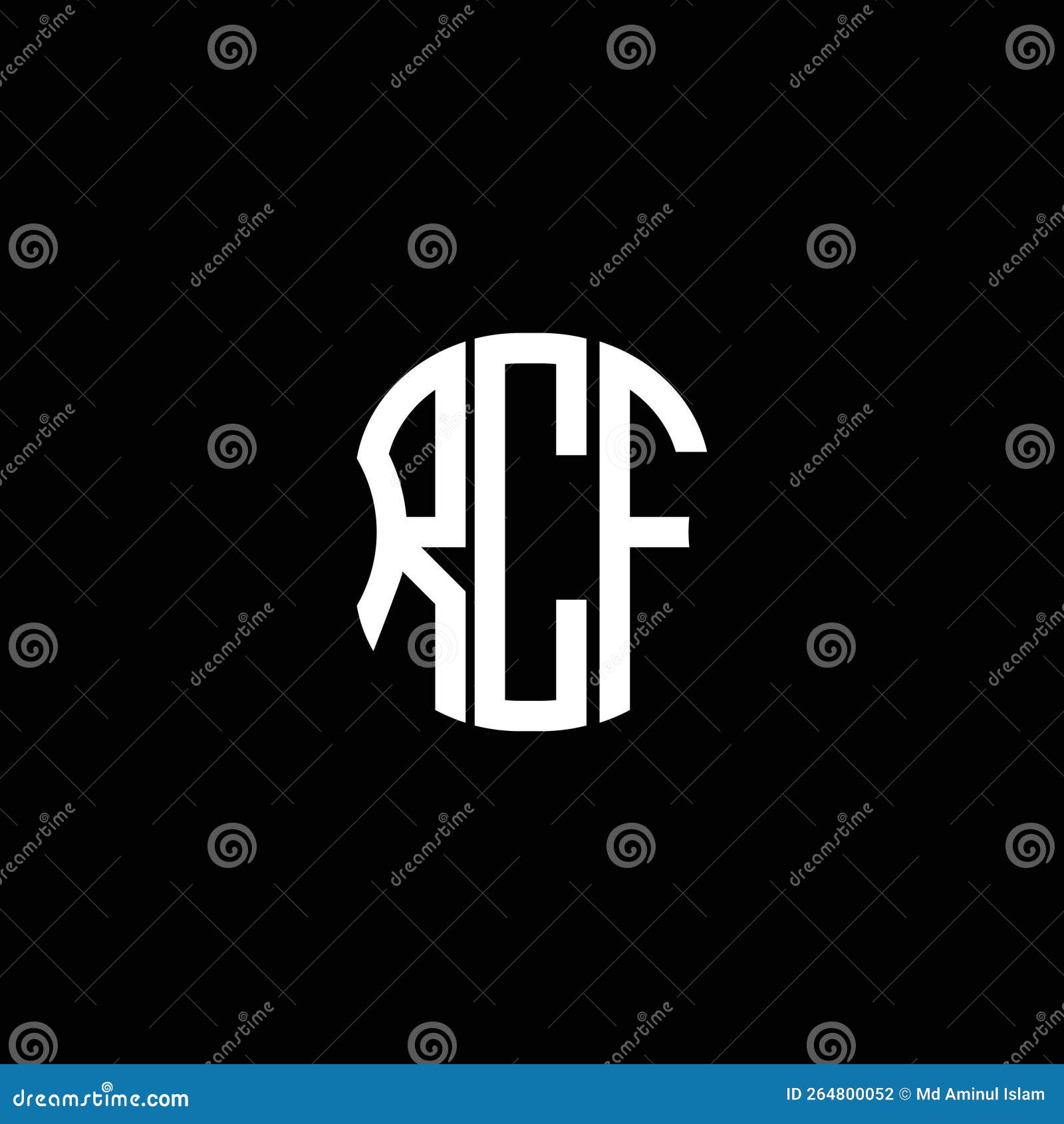 RCF Letter Logo Abstract Creative Design. Stock Vector - Illustration ...