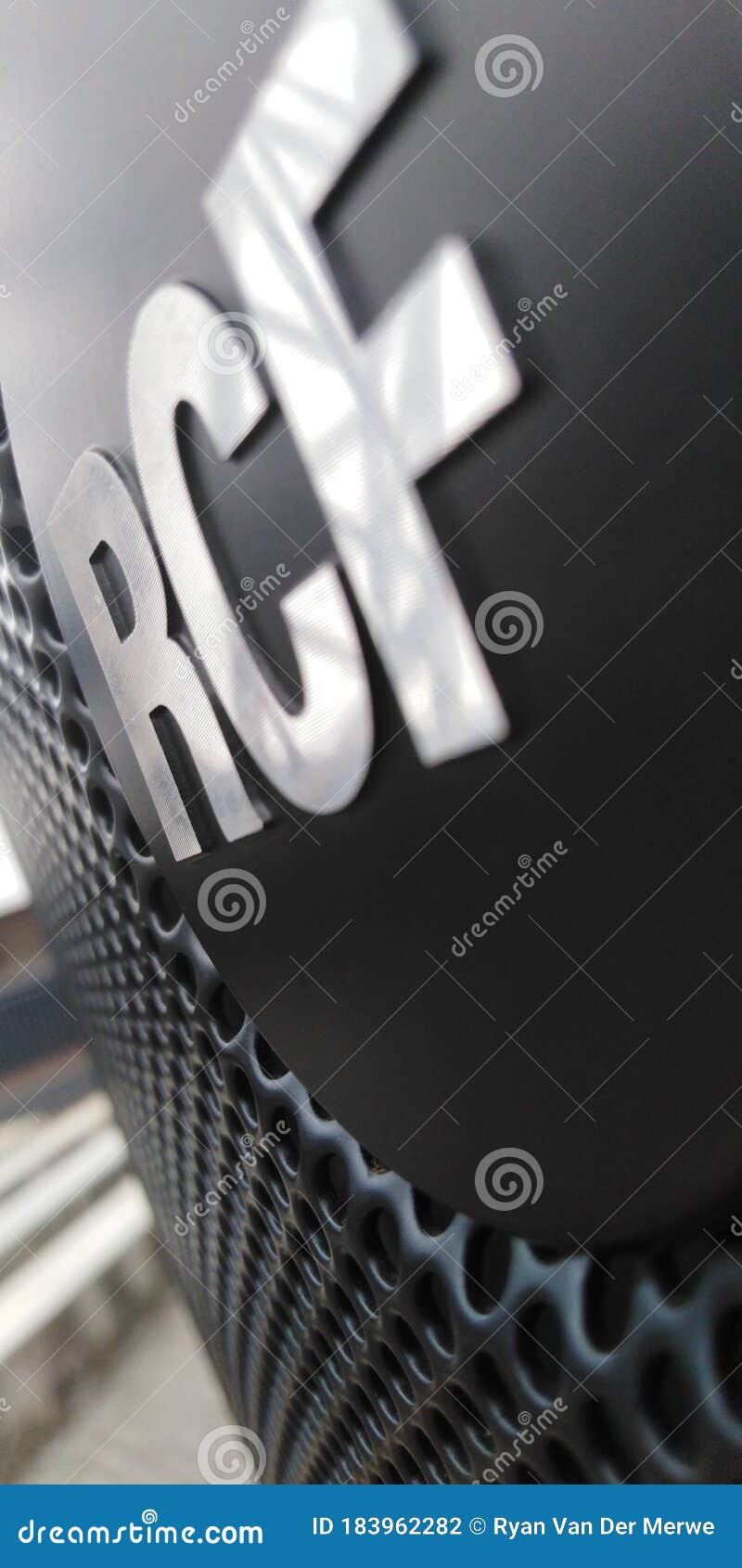 RCF speaker logo editorial photography. Image of brand - 183962282