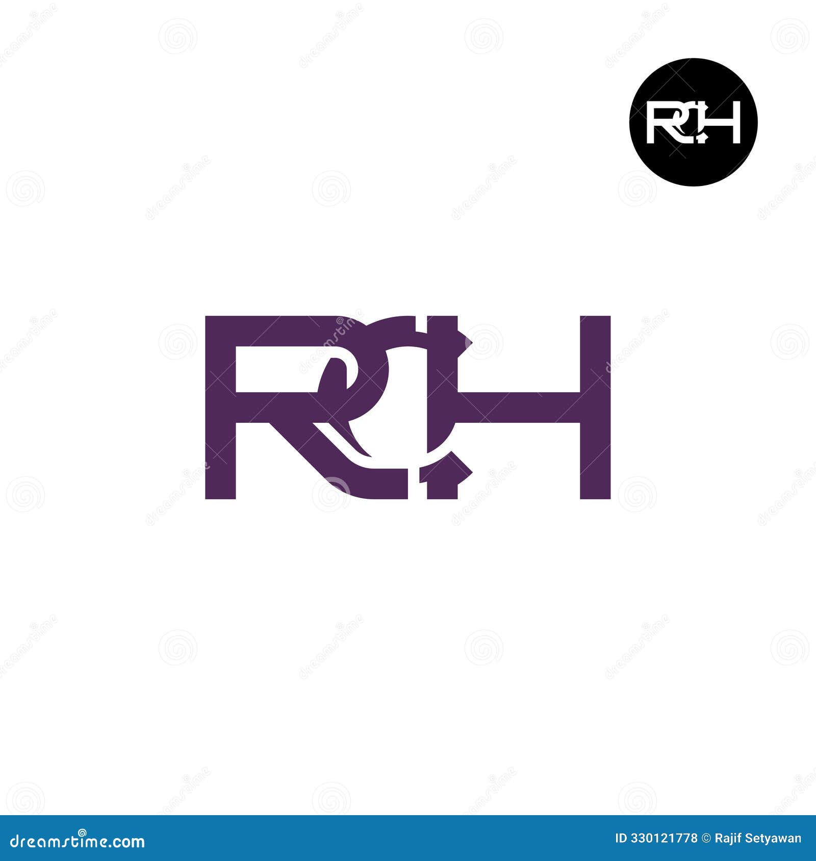 RCH Logo Letter Monogram Design Stock Vector - Illustration of ...