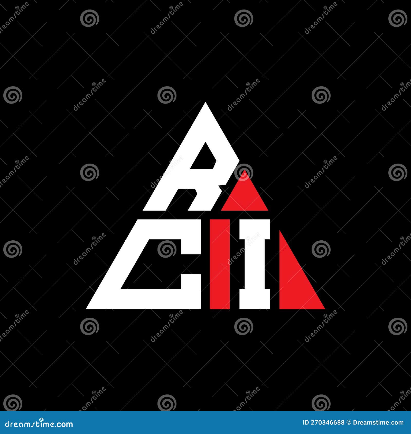 RCI Triangle Letter Logo Design with Triangle Shape. RCI Triangle Logo ...