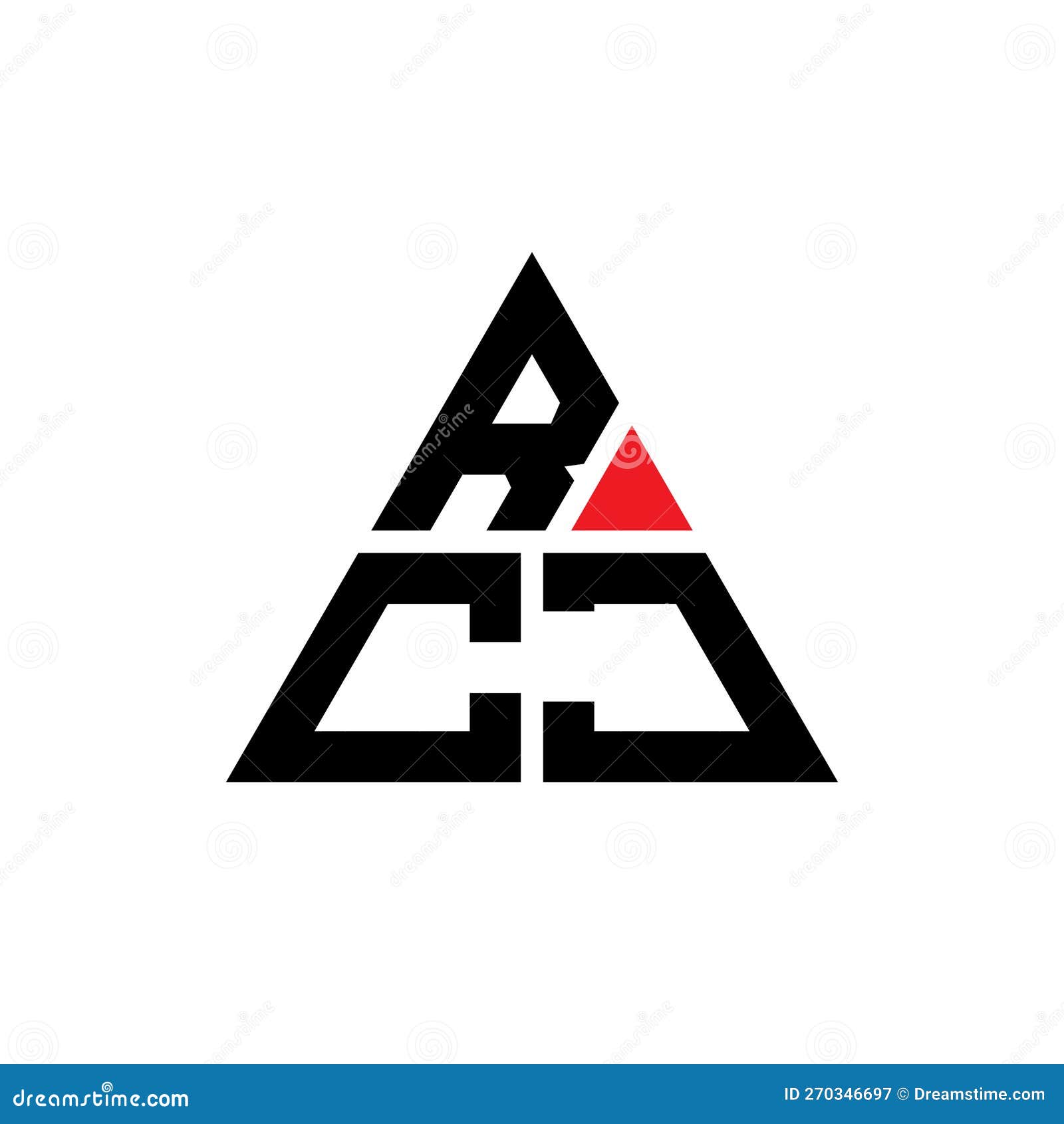 RCJ Triangle Letter Logo Design with Triangle Shape. RCJ Triangle Logo ...