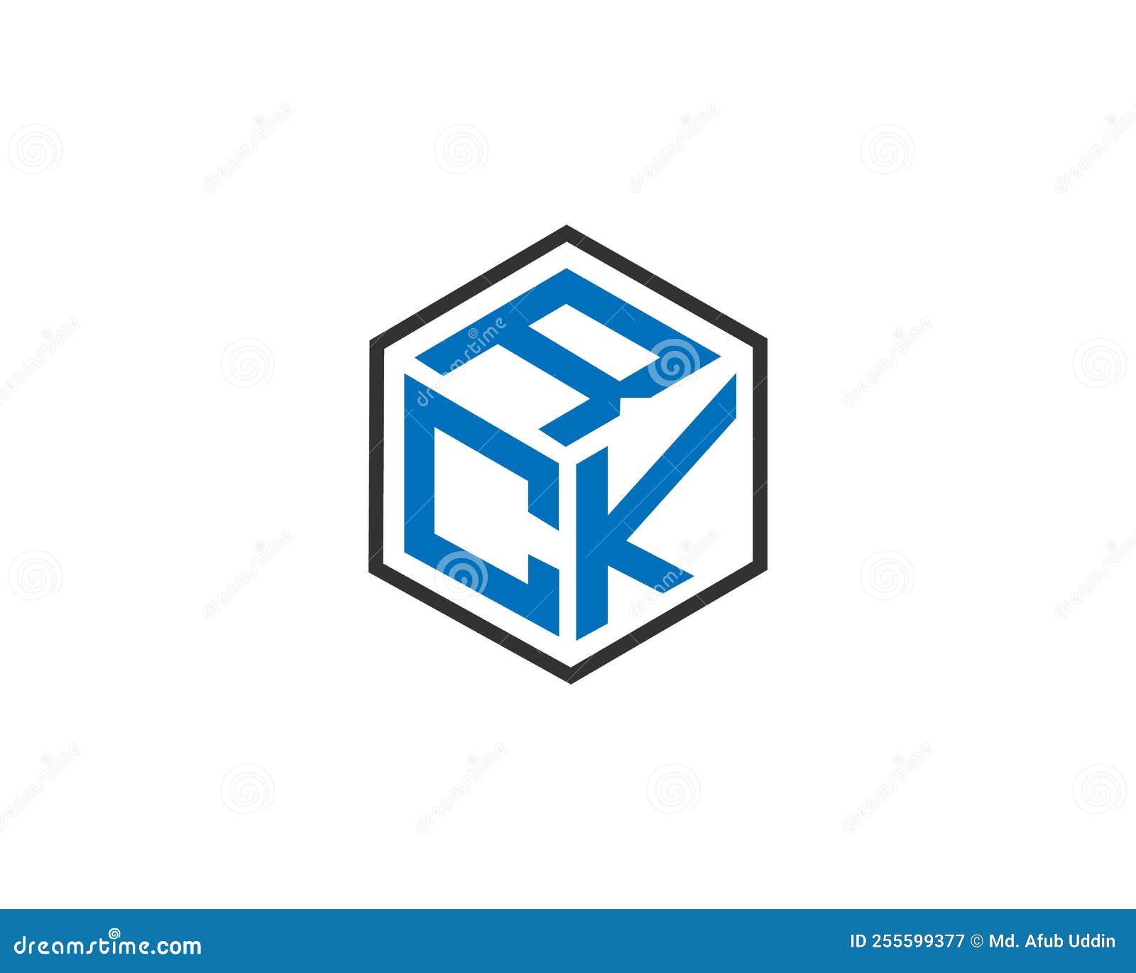 RCK and CRK Linked Letter Monogram Logo Design Stock Vector ...