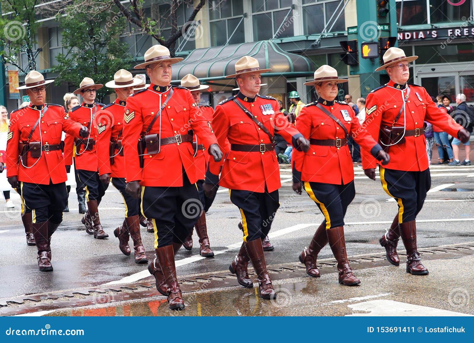 Rcmp Officers Marching In Kdays Parade In Edmonton Alberta Editorial Photo Image Of Edmonton 9875