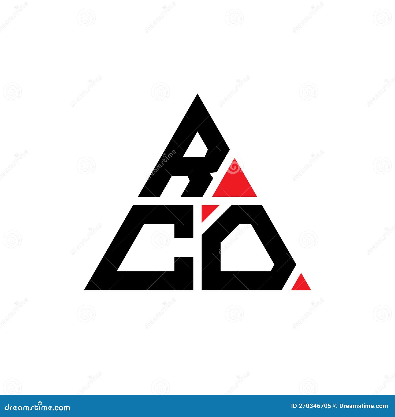 RCO Triangle Letter Logo Design with Triangle Shape. RCO Triangle Logo ...