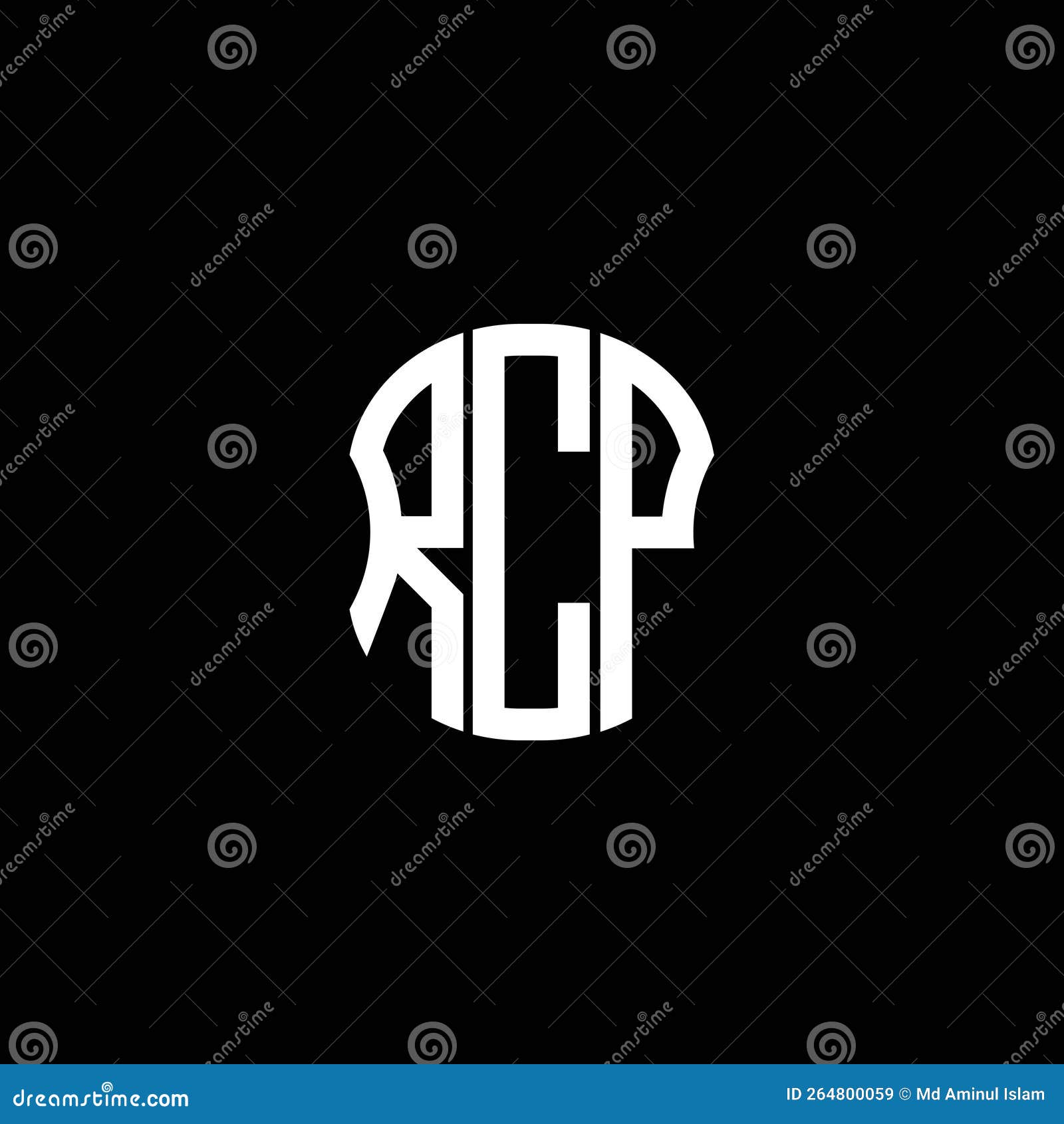RCP Letter Logo Abstract Creative Design. Stock Vector - Illustration ...