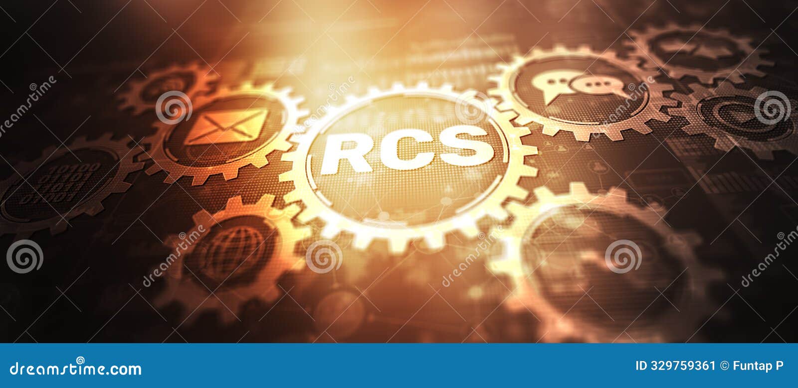 RCS - Rich Communication Services Orange Blue Abstract Shapes ...