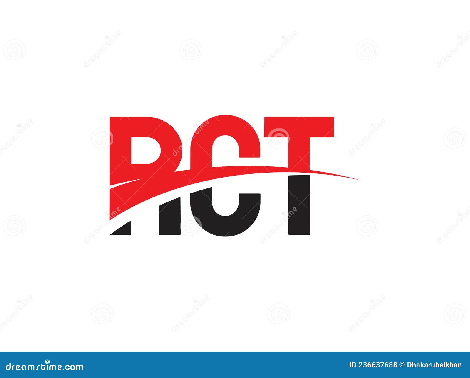 RCT Letter Initial Logo Design Vector Illustration Stock Vector ...