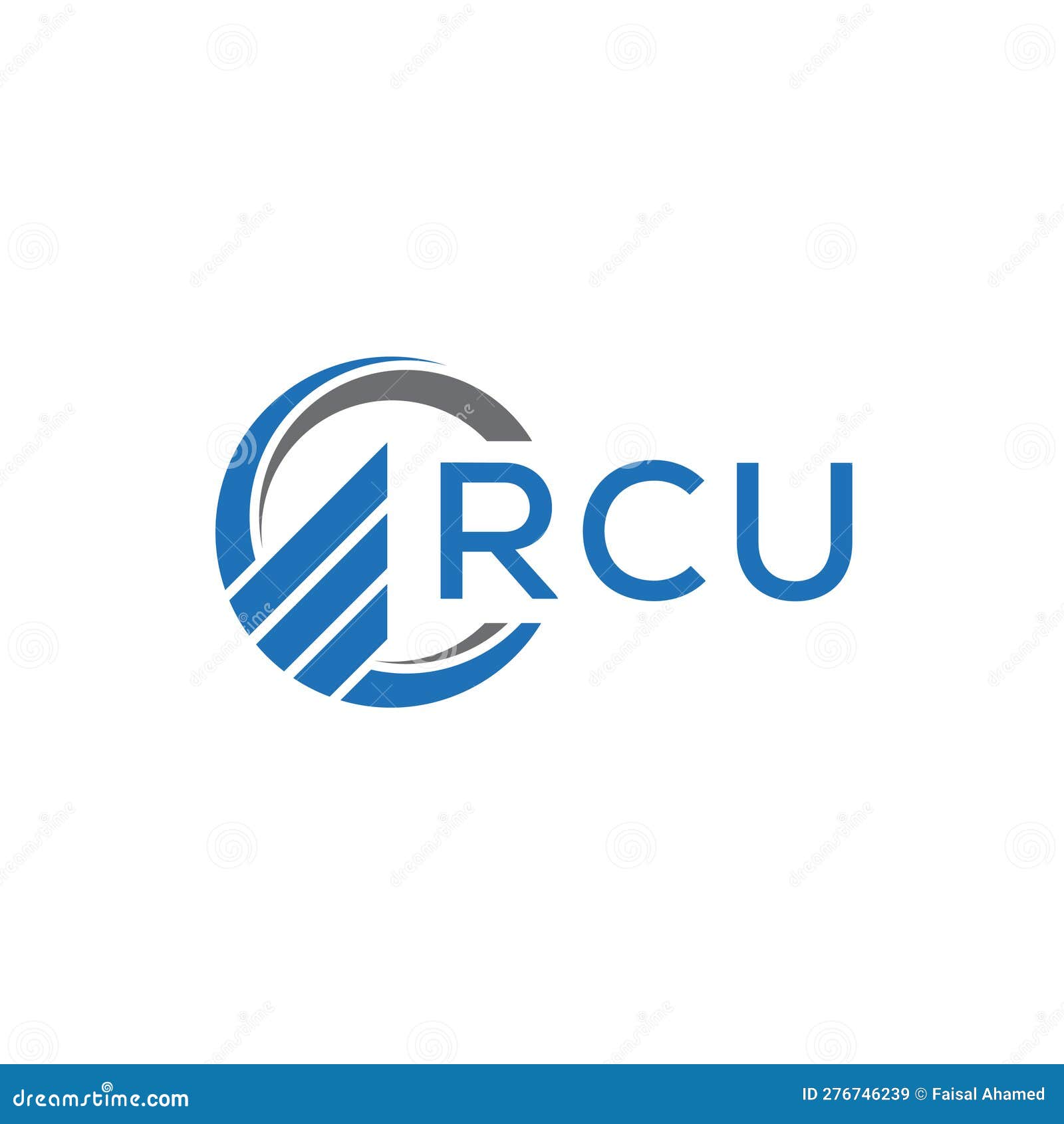 RCU Abstract Technology Logo Design on White Background. RCU Creative ...
