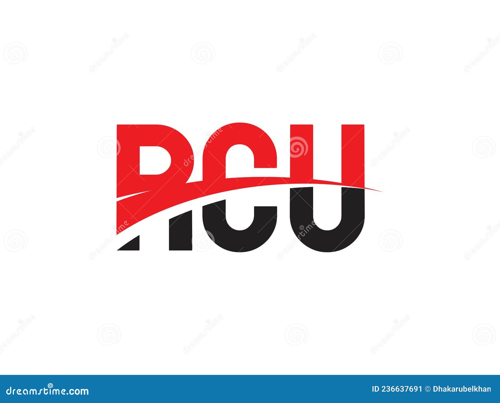 RCU Letter Initial Logo Design Vector Illustration Stock Vector ...