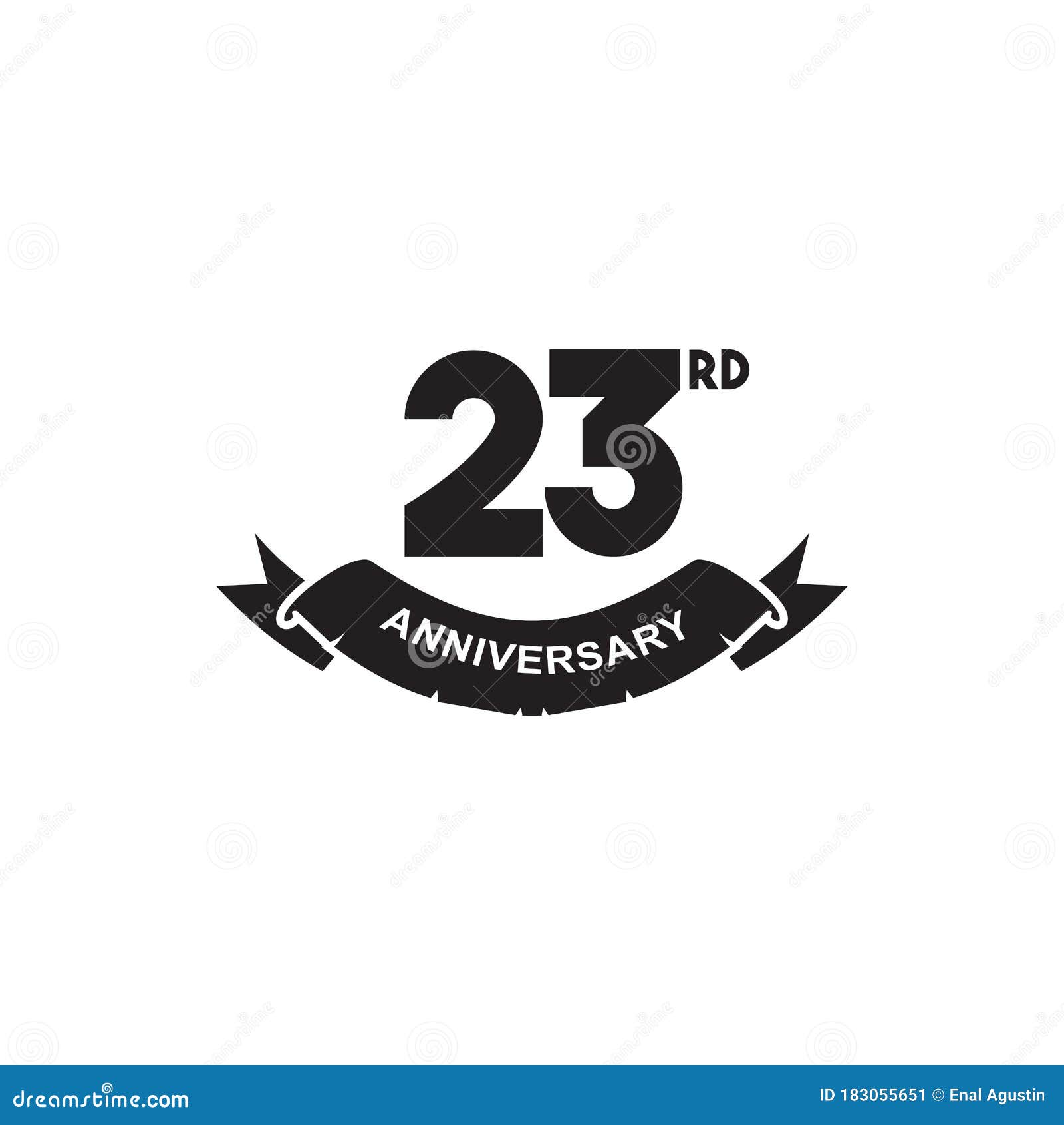 23rd Anniversary Logo Design Template Stock Vector - Illustration of ...