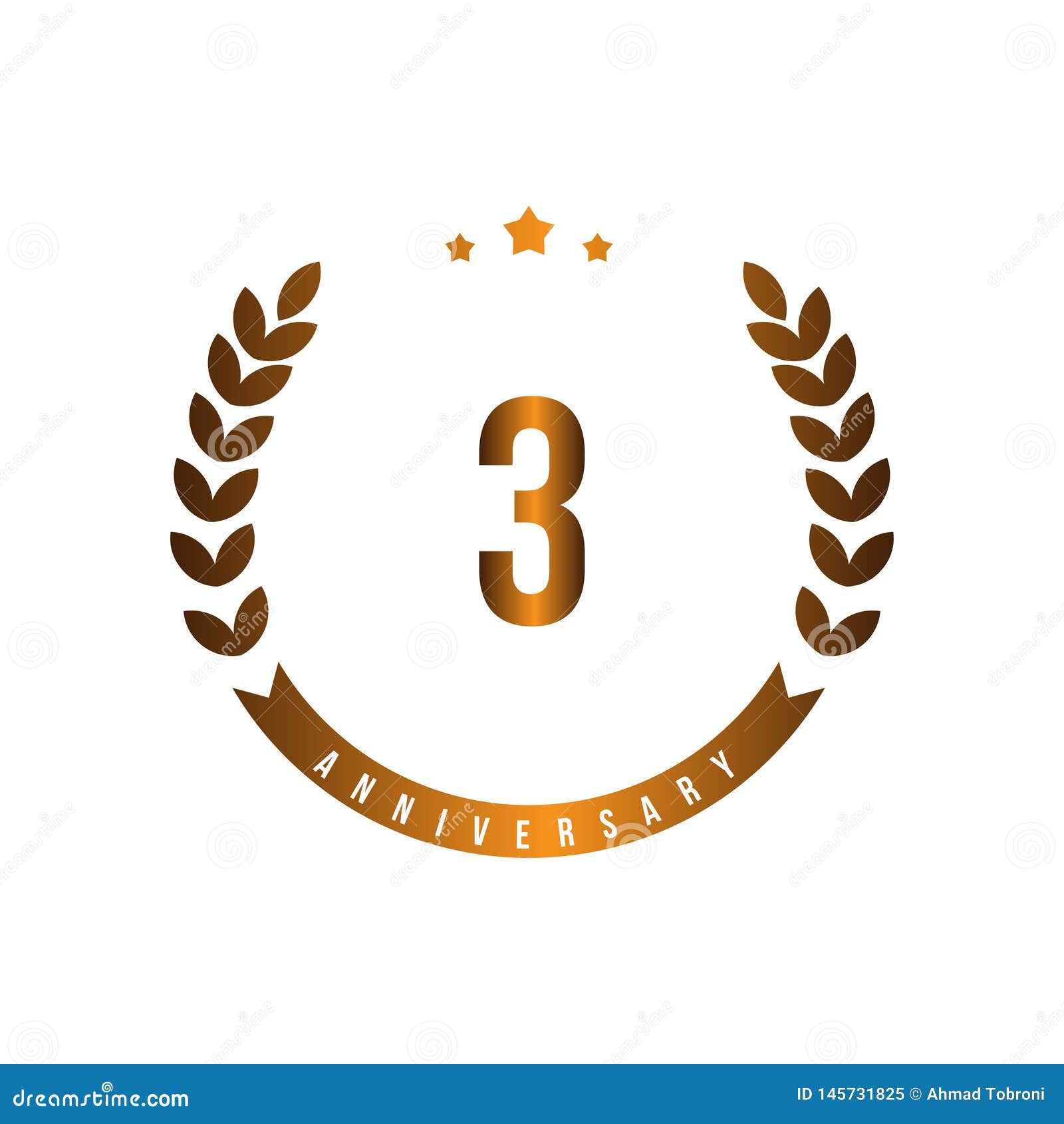 3 Rd Anniversary Vector Template Design Illustration Stock Illustration ...