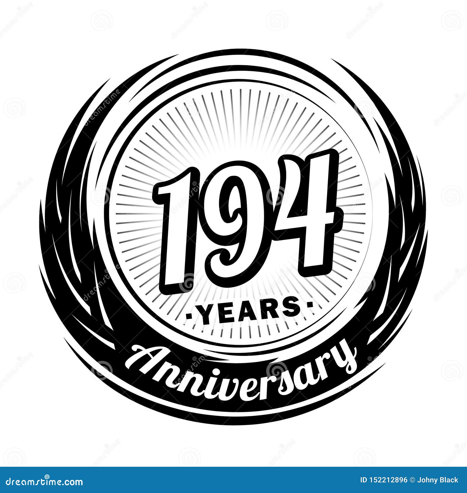 194 Years Anniversary. Elegant Anniversary Design. 194th Logo. Stock ...