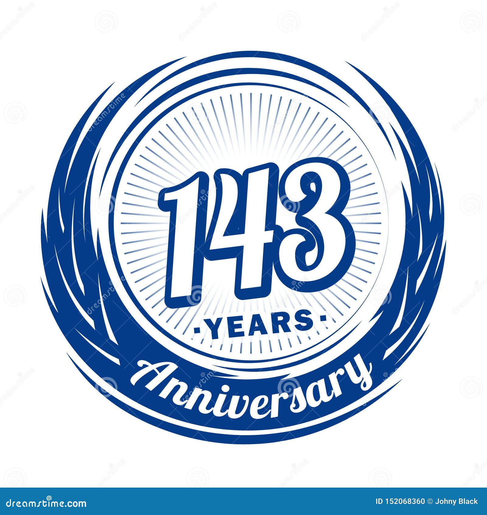 143 Years Anniversary. Elegant Anniversary Design. 143rd Logo. Stock ...