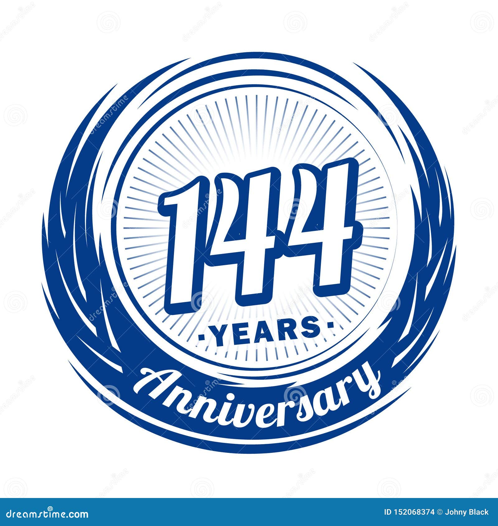 144 Years Anniversary. Elegant Anniversary Design. 144th Logo. Stock ...