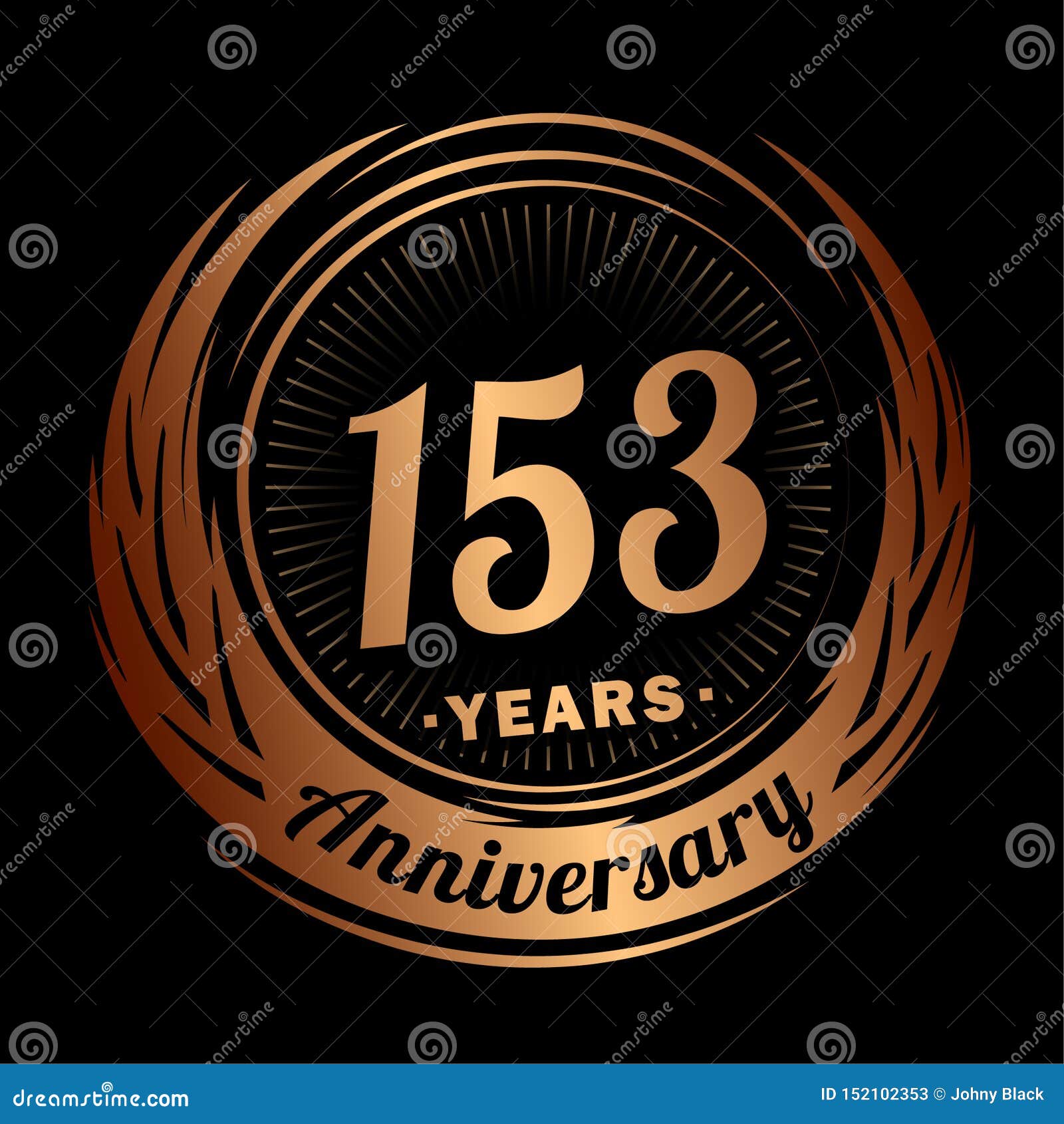 153 Years Anniversary. Elegant Anniversary Design. 153rd Logo. Stock ...