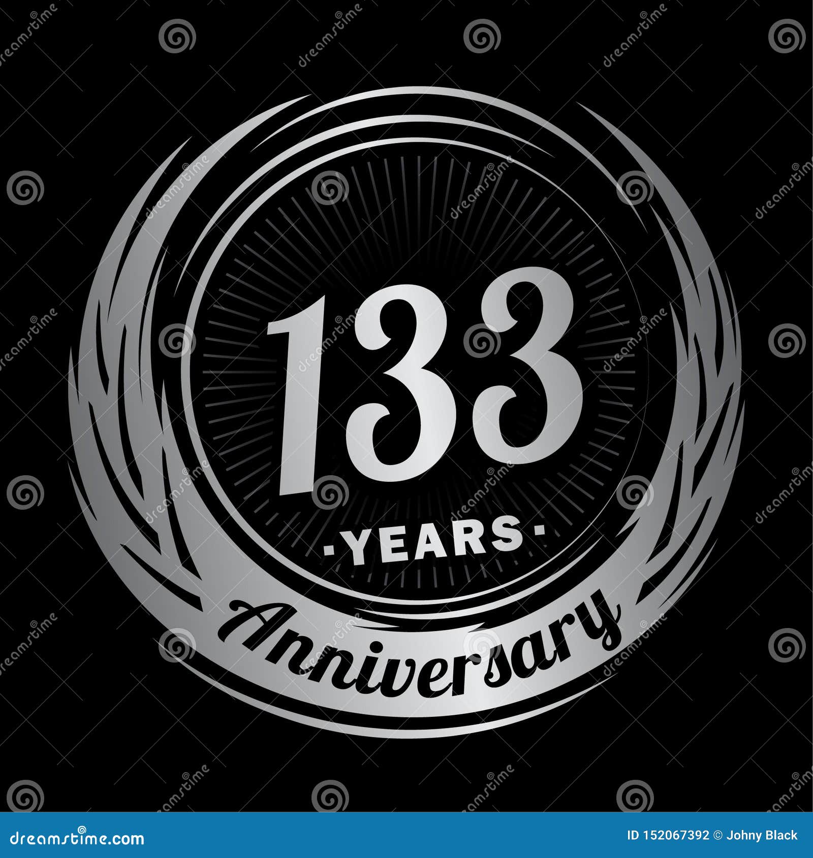 133 Years Anniversary. Elegant Anniversary Design. 133rd Logo. Stock ...