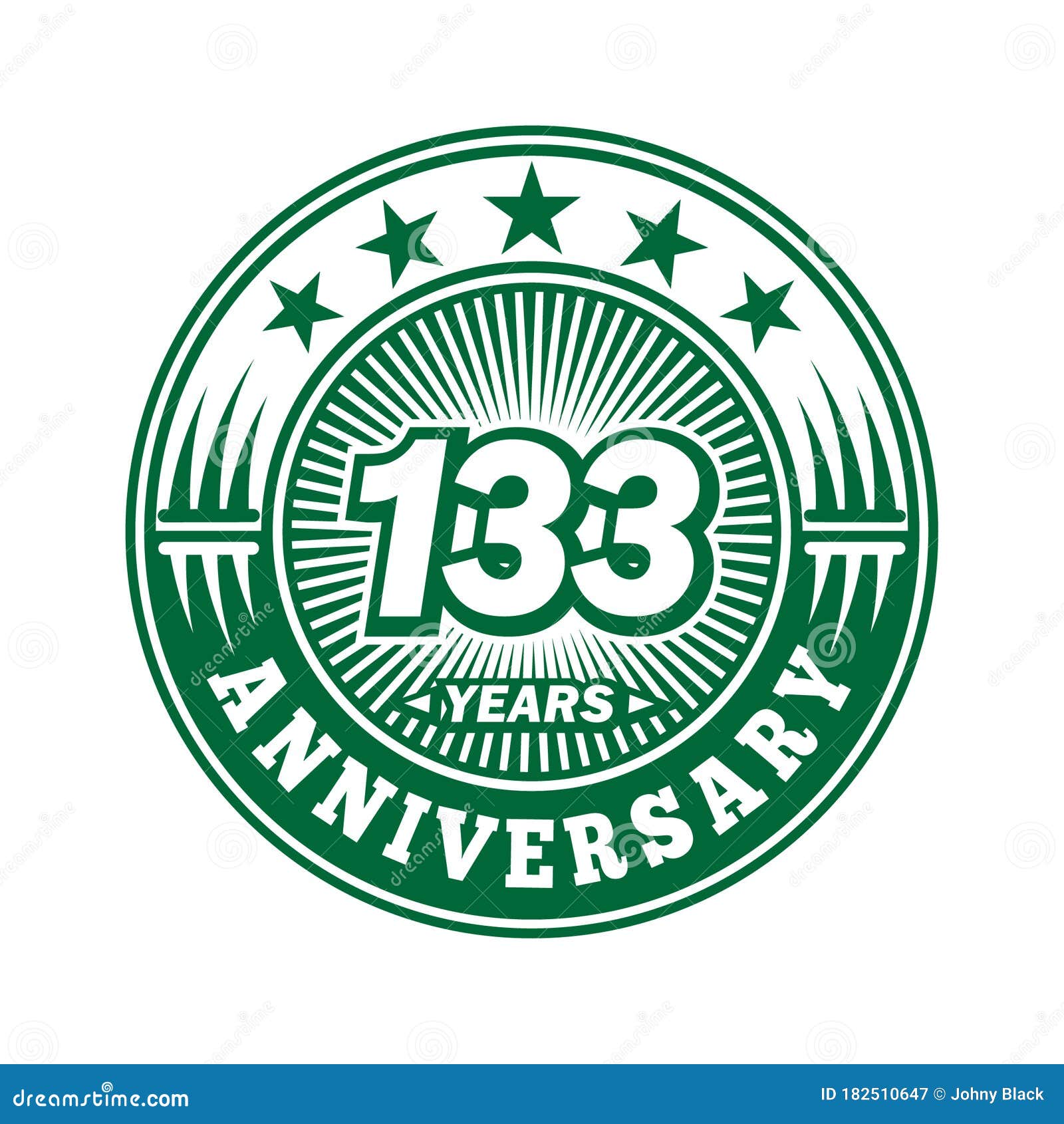 133 Years Anniversary Celebration. 133rd Anniversary Logo Design ...