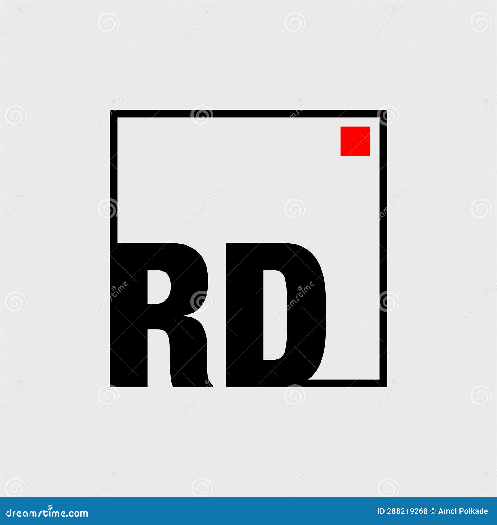 RD Company Name Initial Letters Vector Icon Stock Vector - Illustration ...