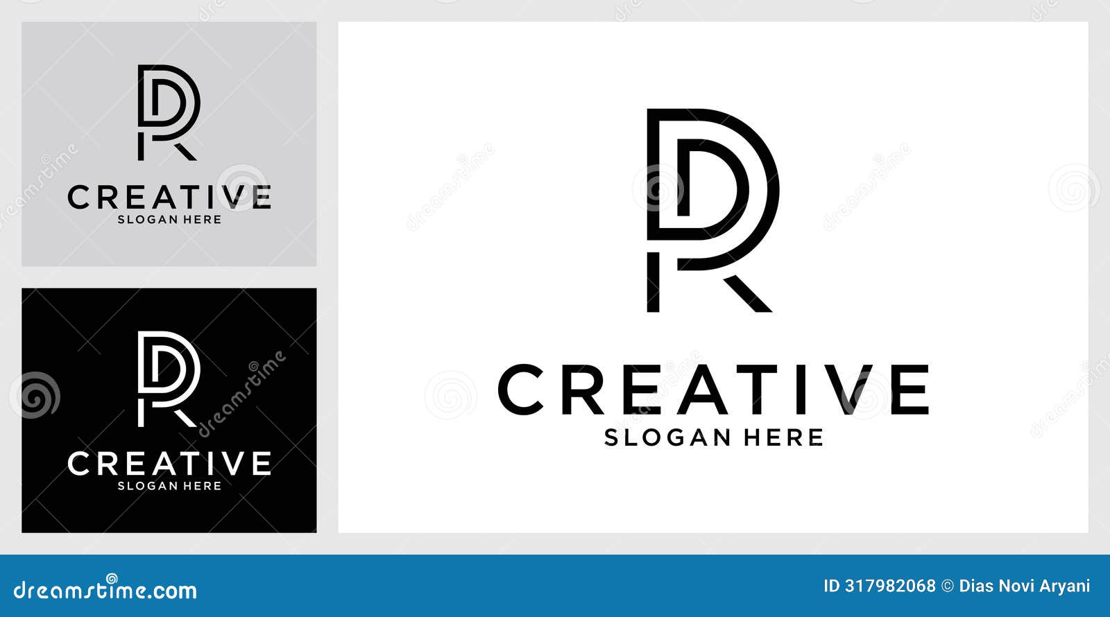 RD or DR Initial Letter Logo Design Concept Stock Vector - Illustration ...