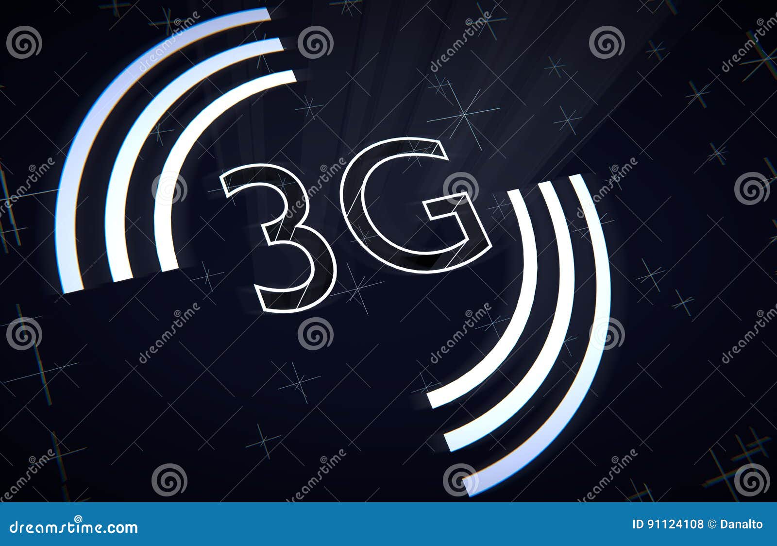 3rd Generation Mobile Network Stock Illustration - Illustration of cell ...