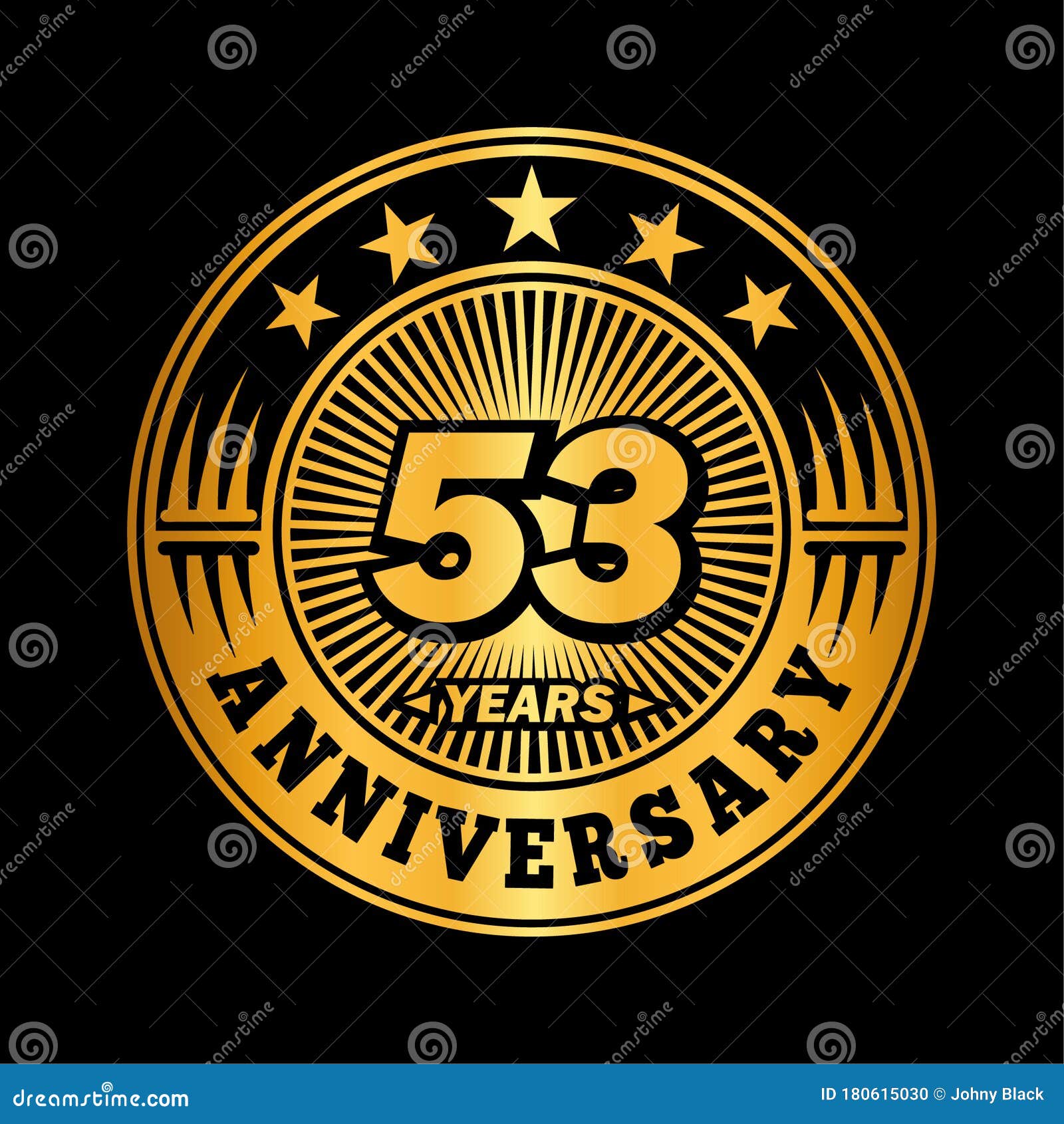 53 Years Anniversary Celebration. 53rd Anniversary Logo Design. 53years ...