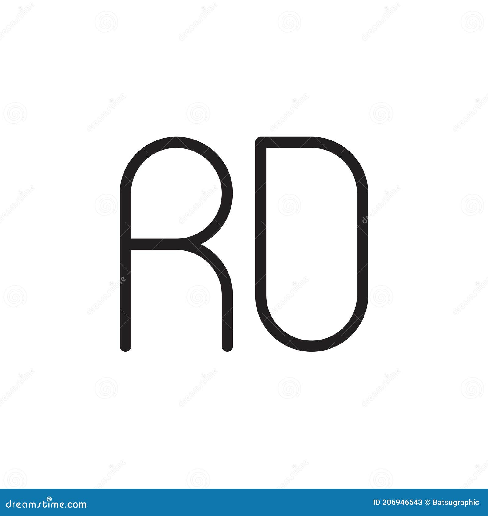 Rd Initial Letter Vector Logo Icon Stock Vector - Illustration of ...