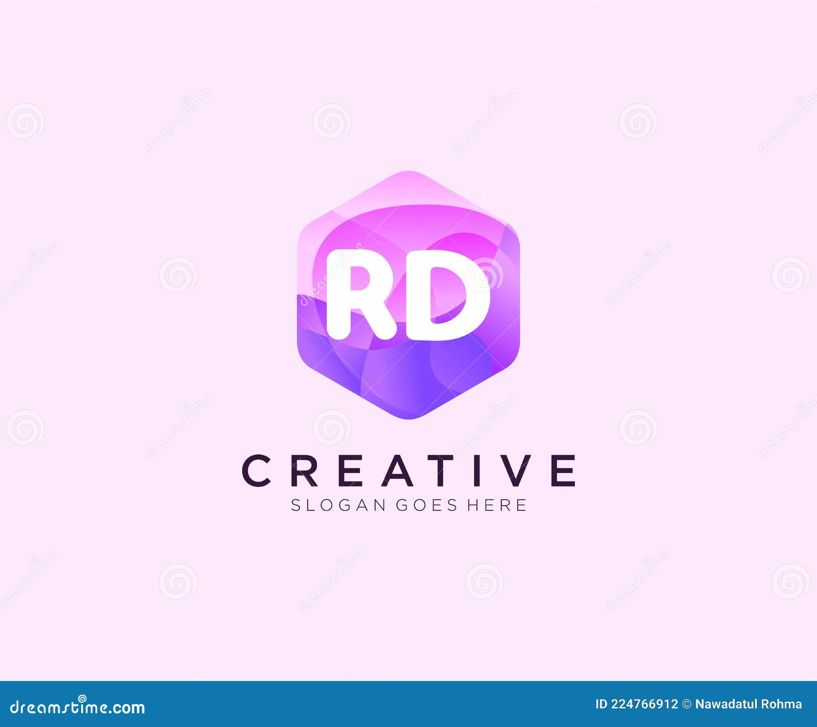 RD Initial Logo with Colorful Hexagon Modern Business Alphabet Logo ...