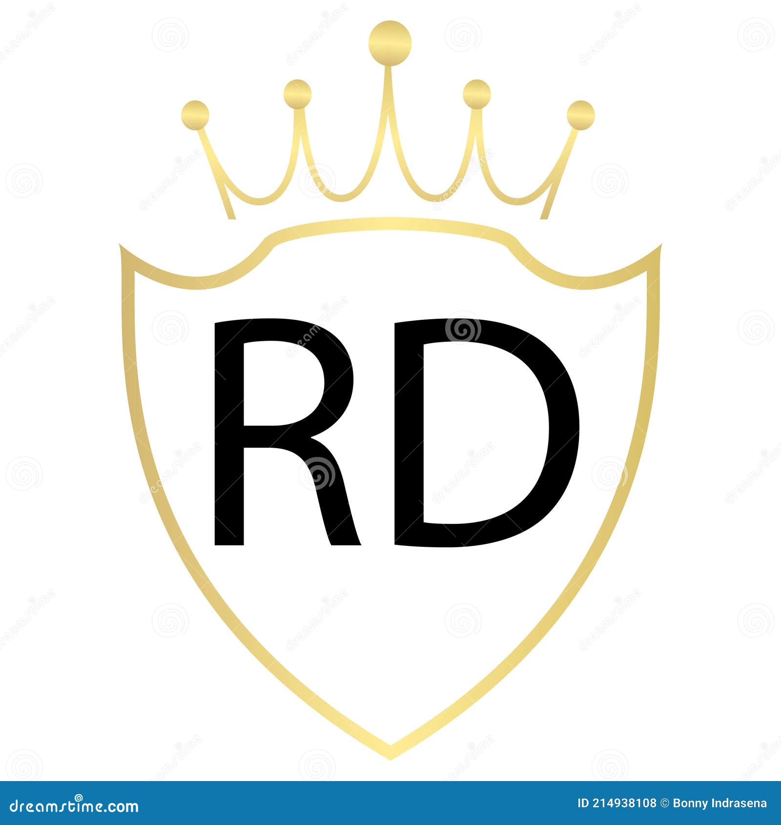 RD Letter Logo Design with Simple Style Stock Vector - Illustration of ...