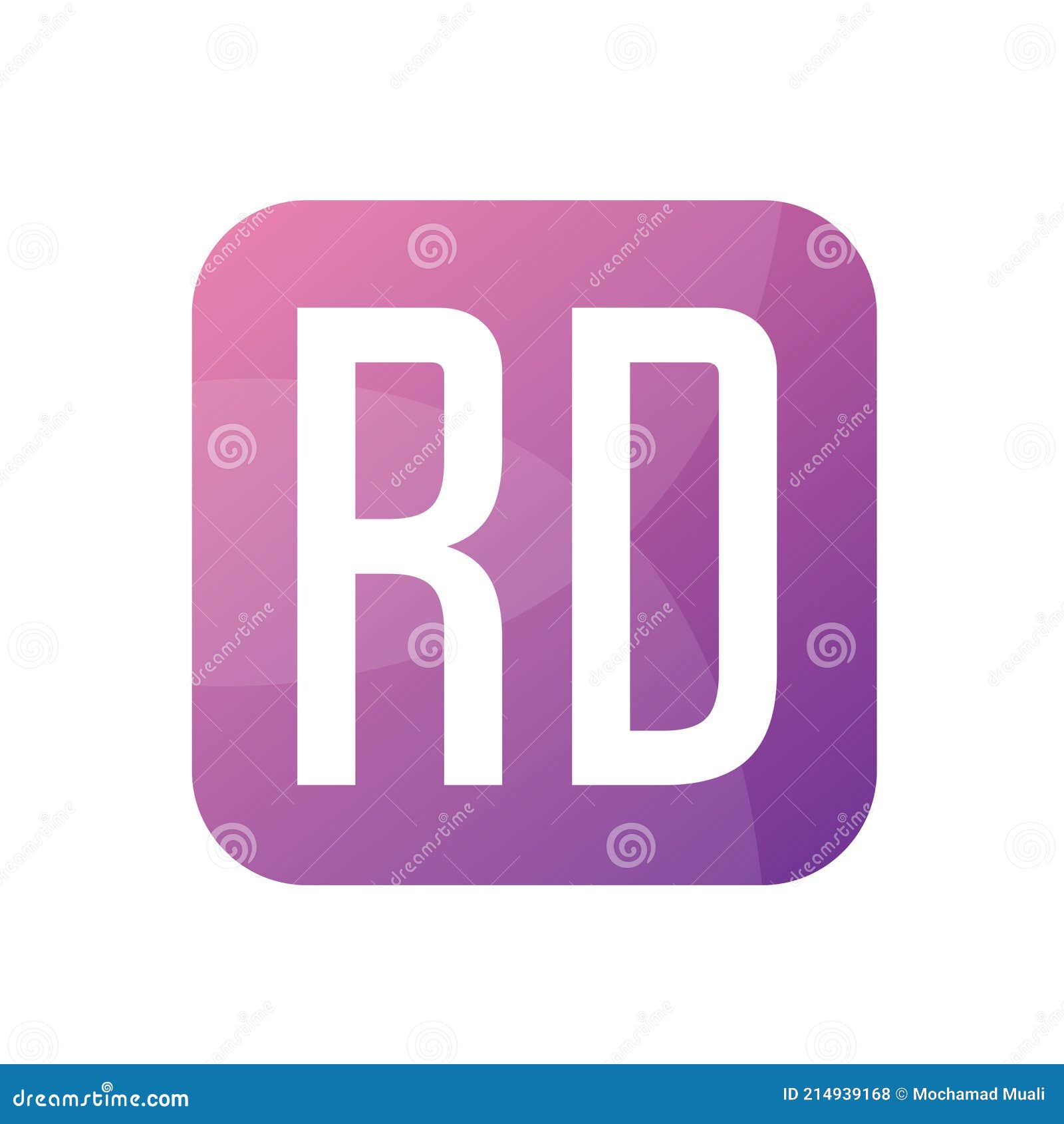 RD Letter Logo Design with Simple Style Stock Vector - Illustration of ...
