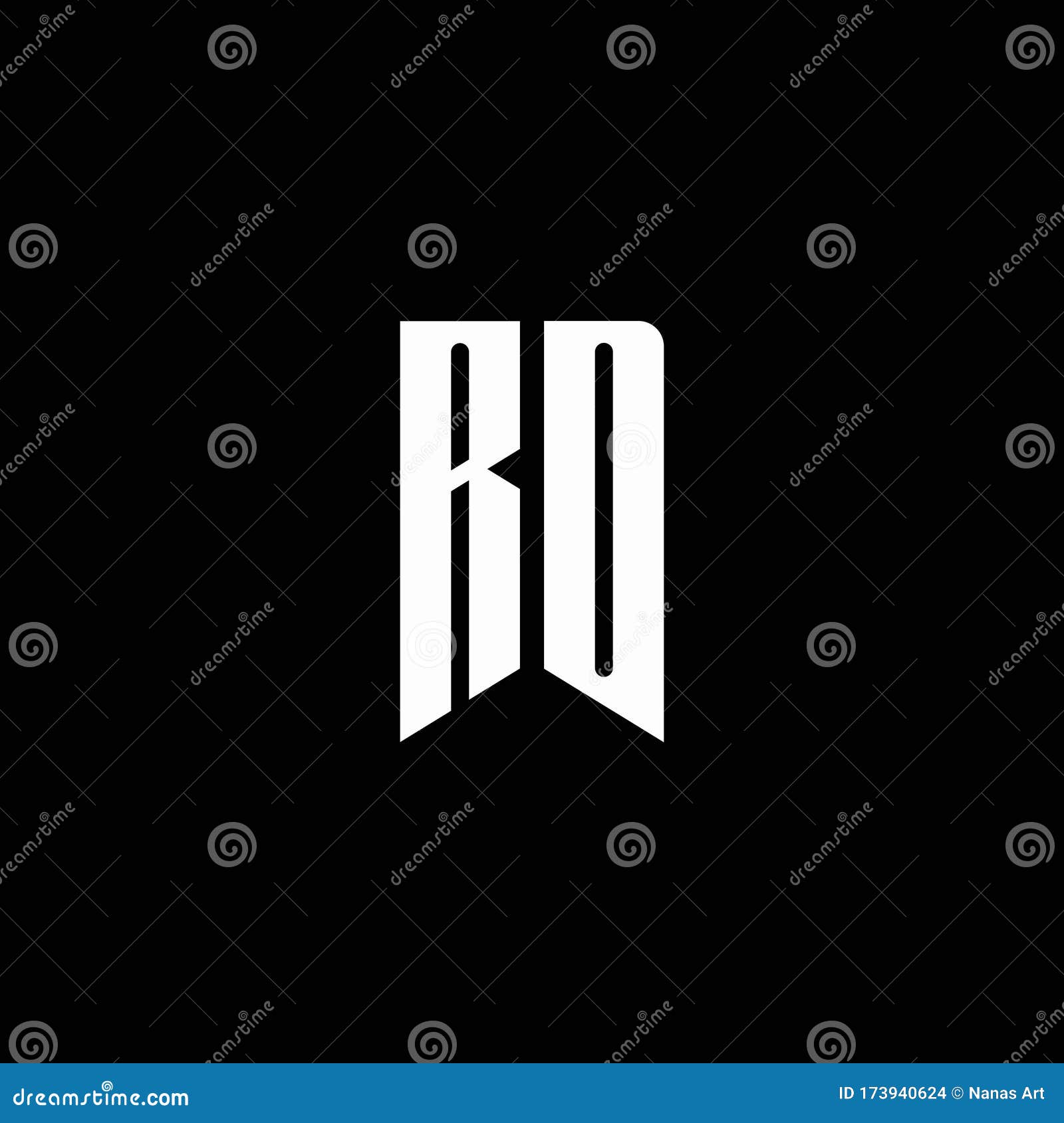 RD Logo Monogram with Emblem Style Isolated on Black Background Stock ...