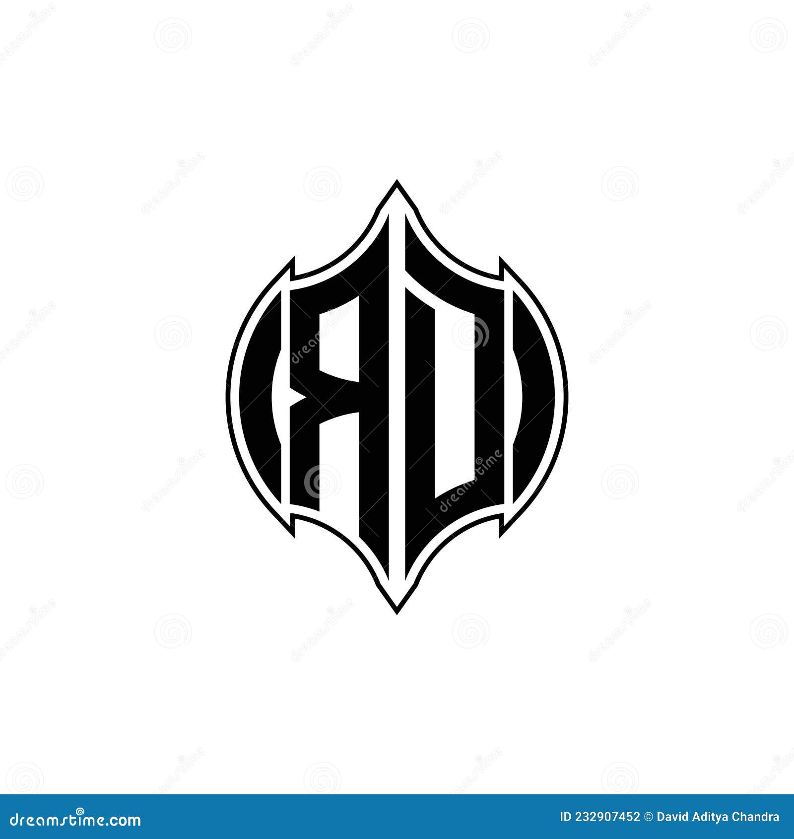 RD Logo Monogram Geometric Shield Shape Style Stock Vector ...