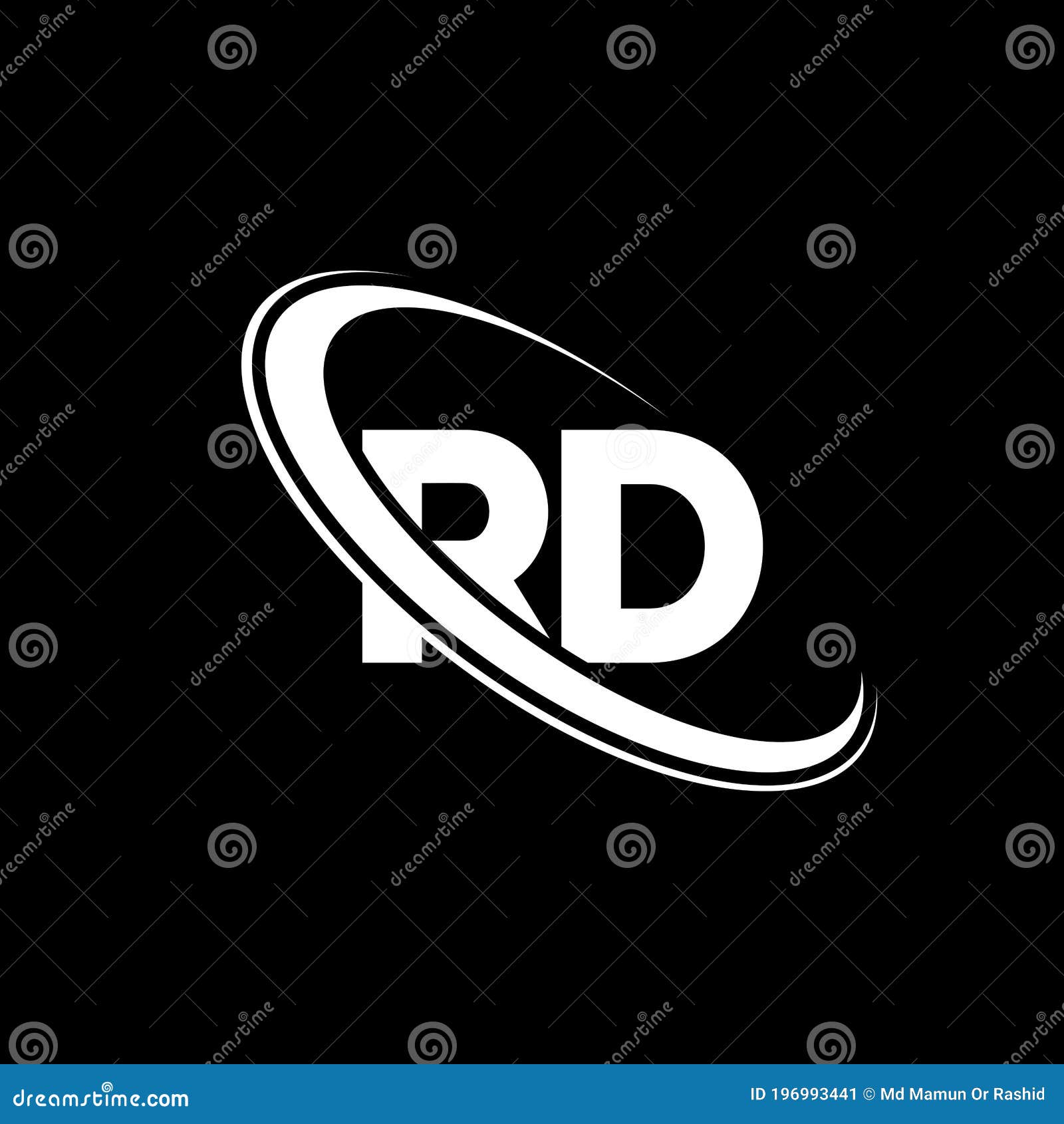 RD Logo. R D Design. White RD Letter. RD/R D Letter Logo Design Stock ...