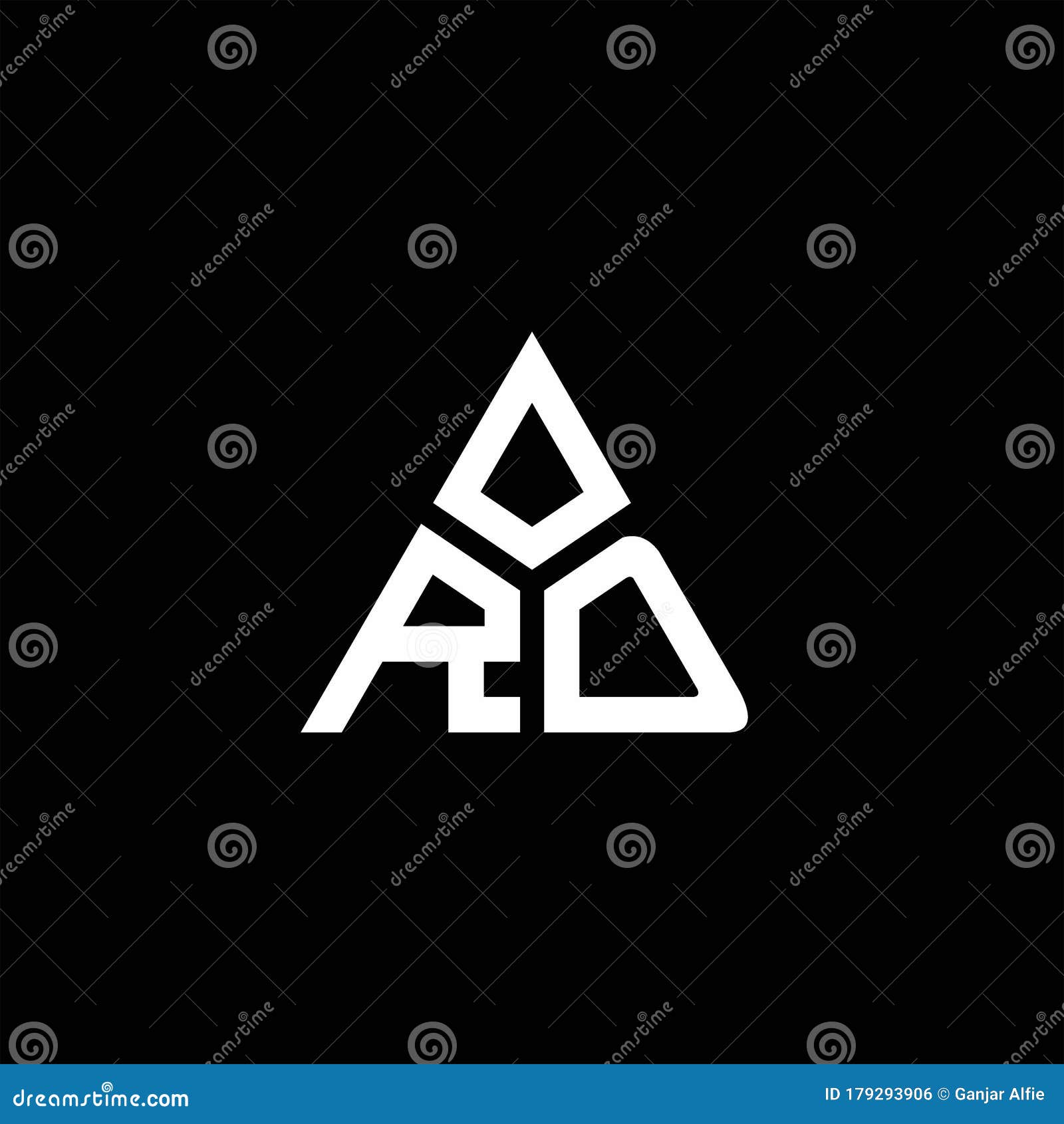 RD Monogram Logo with 3 Pieces Shape Isolated on Triangle Stock Vector ...