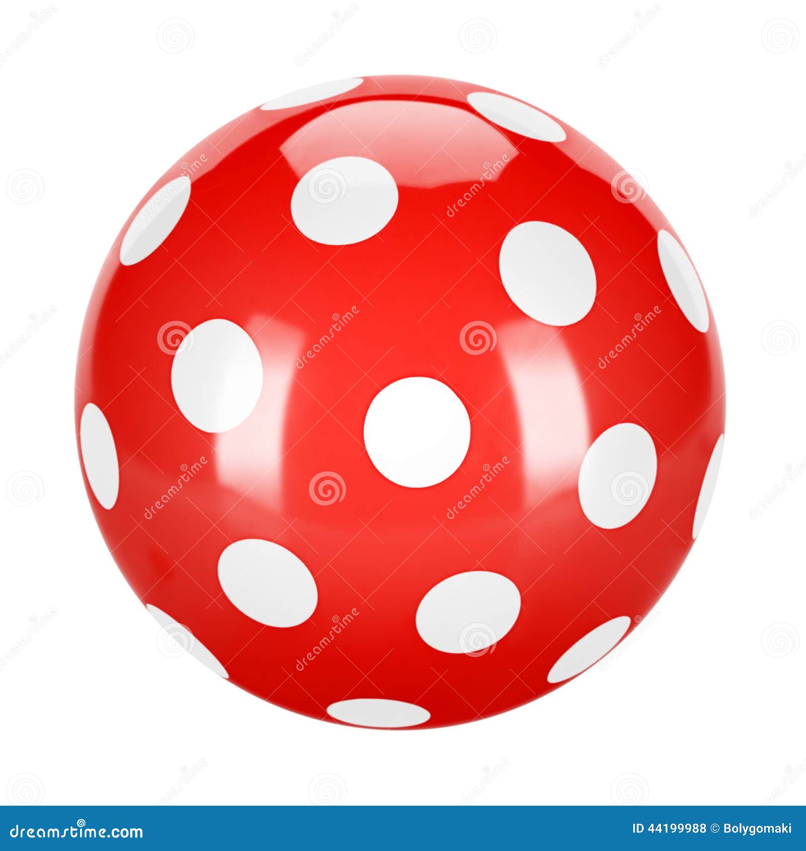 Röd Prickig Boll Arkivfoto - Bild: 44199988