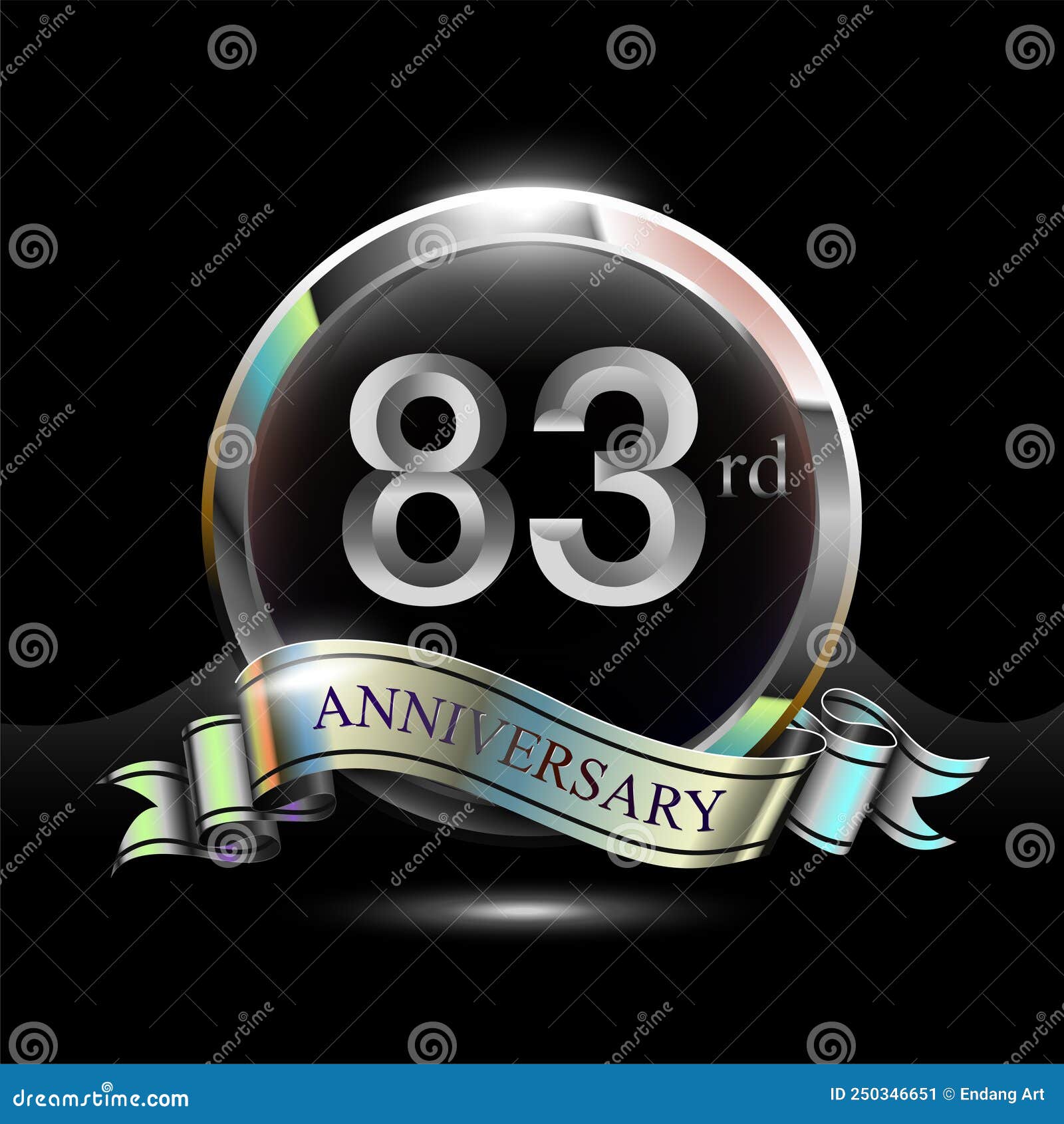 83rd Silver Anniversary Logo Cartoon Vector | CartoonDealer.com #250346651
