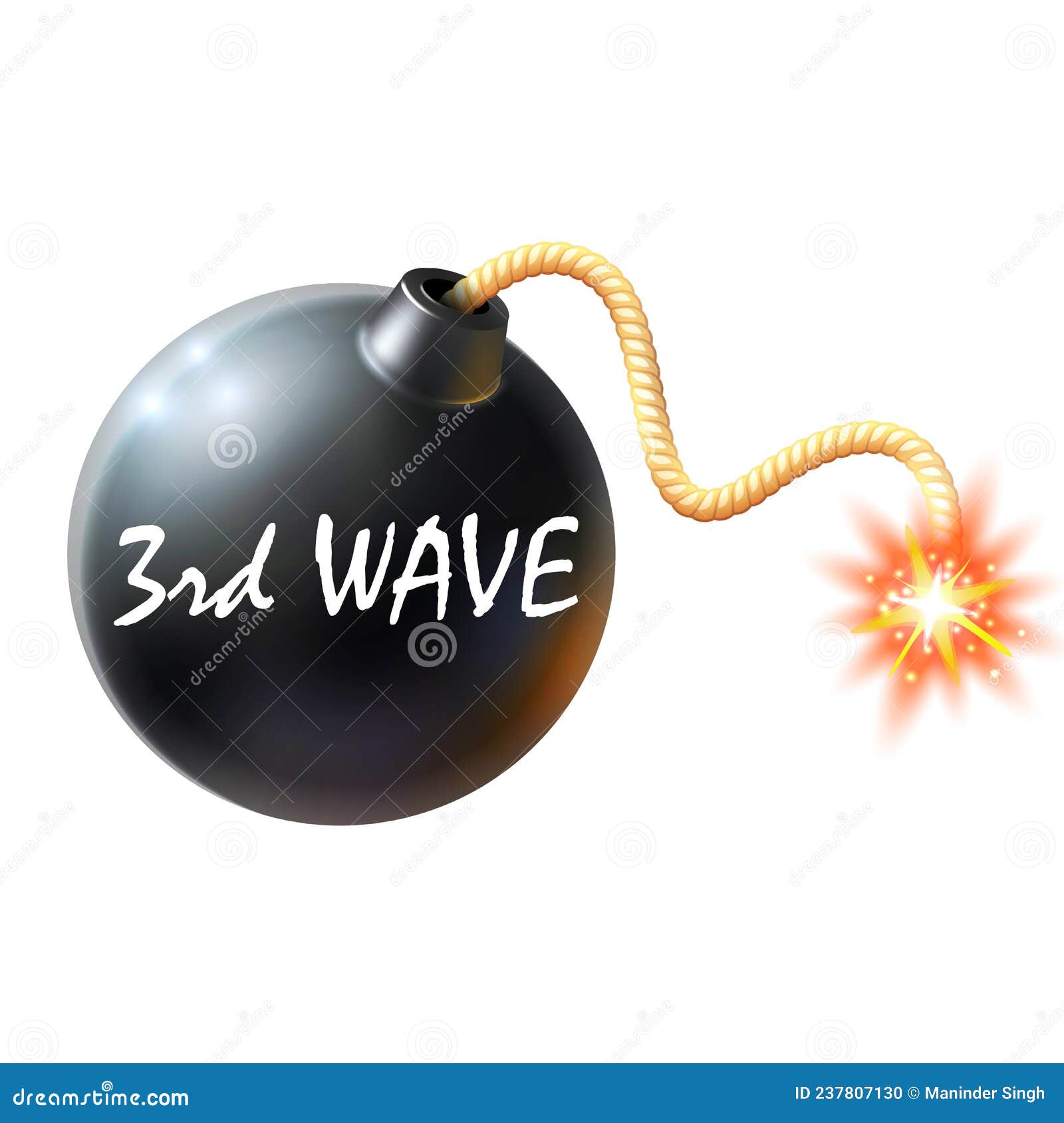 3rd wave bomb. stock illustration. Illustration of wave - 237807130