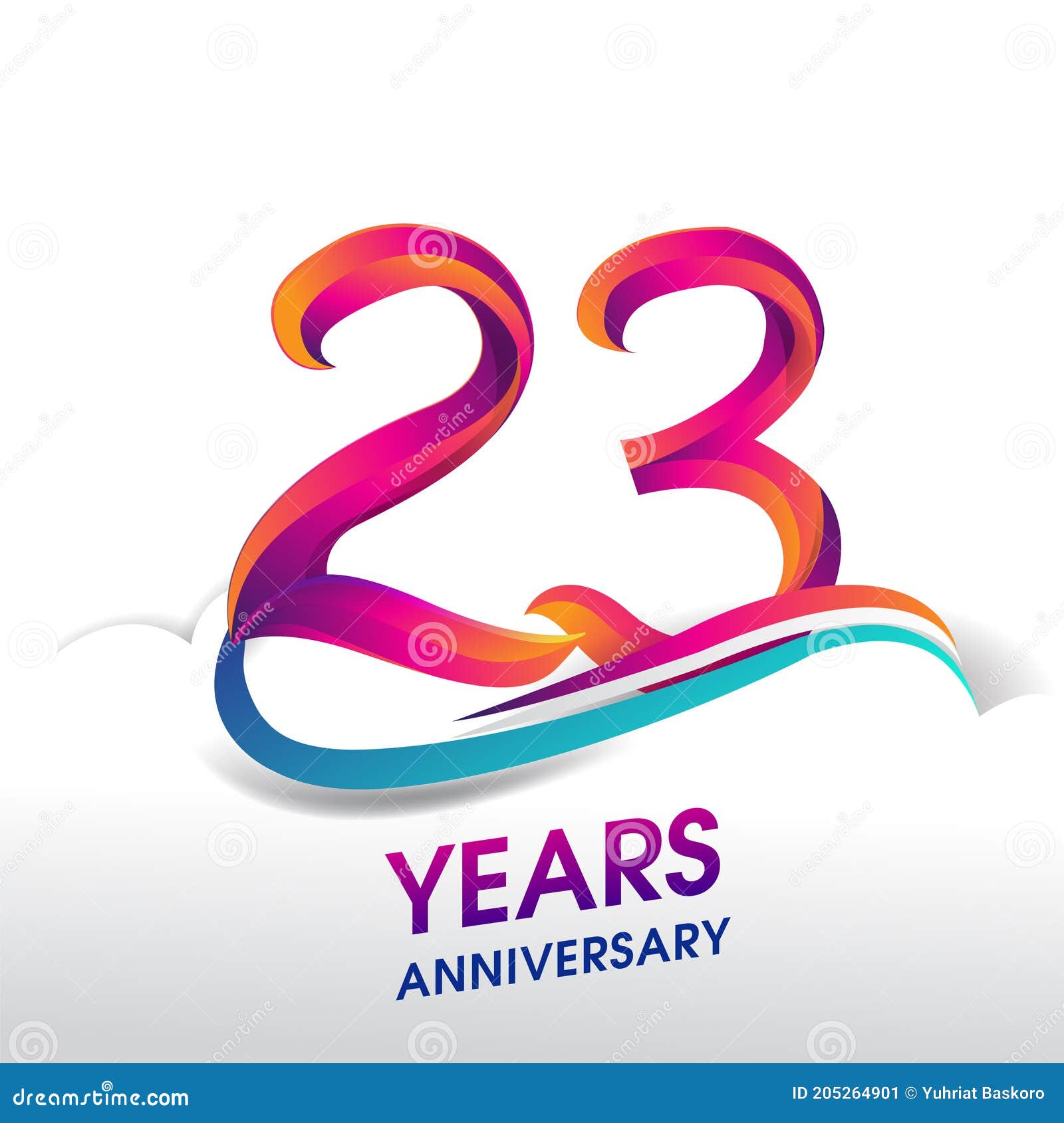 23rd Years Anniversary Celebration Logo, Birthday Vector Design Stock ...