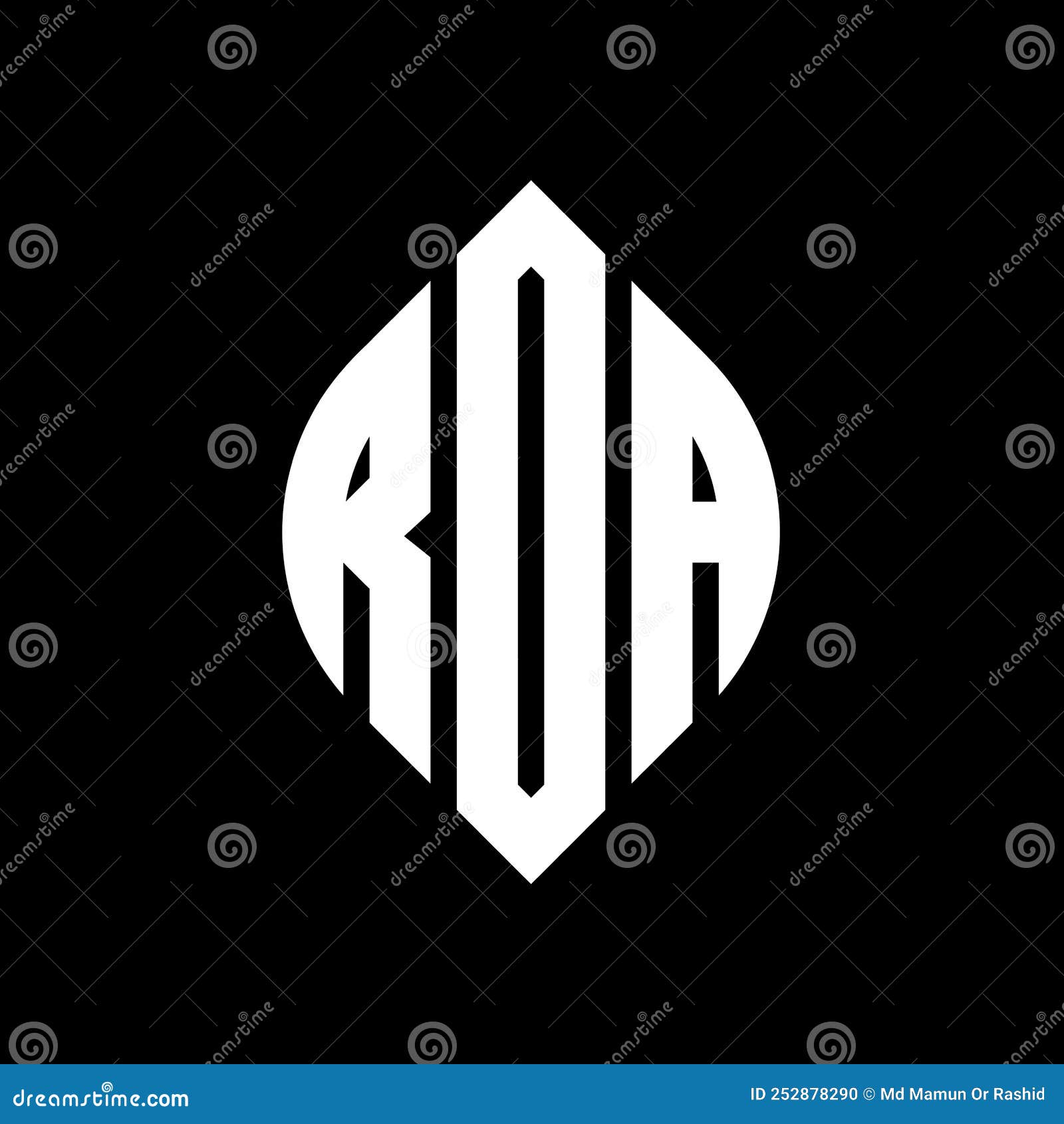 RDA Circle Letter Logo Design With Circle And Ellipse Shape. RDA ...