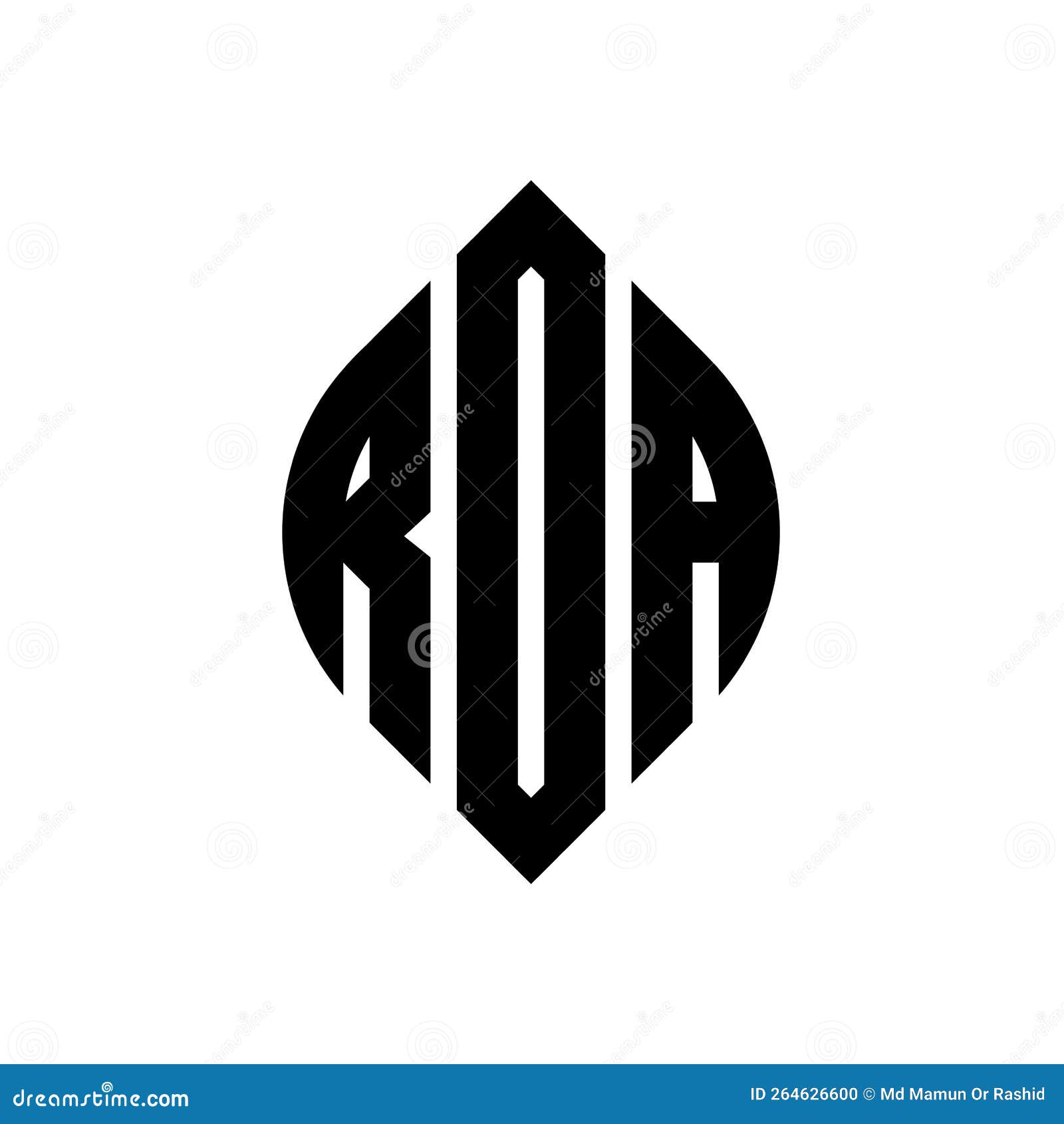 RDA Circle Letter Logo Design with Circle and Ellipse Shape. RDA ...
