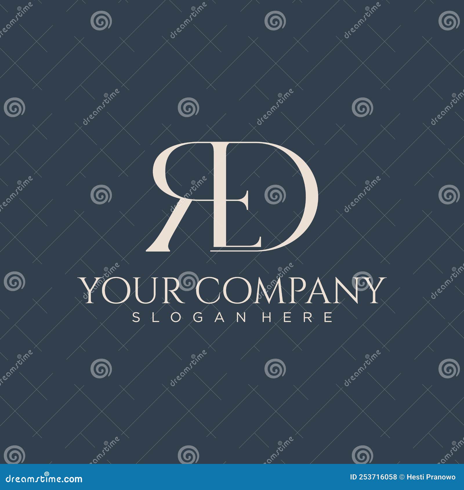 RDE Monogram Logo Initial Letter Design Stock Vector - Illustration of ...