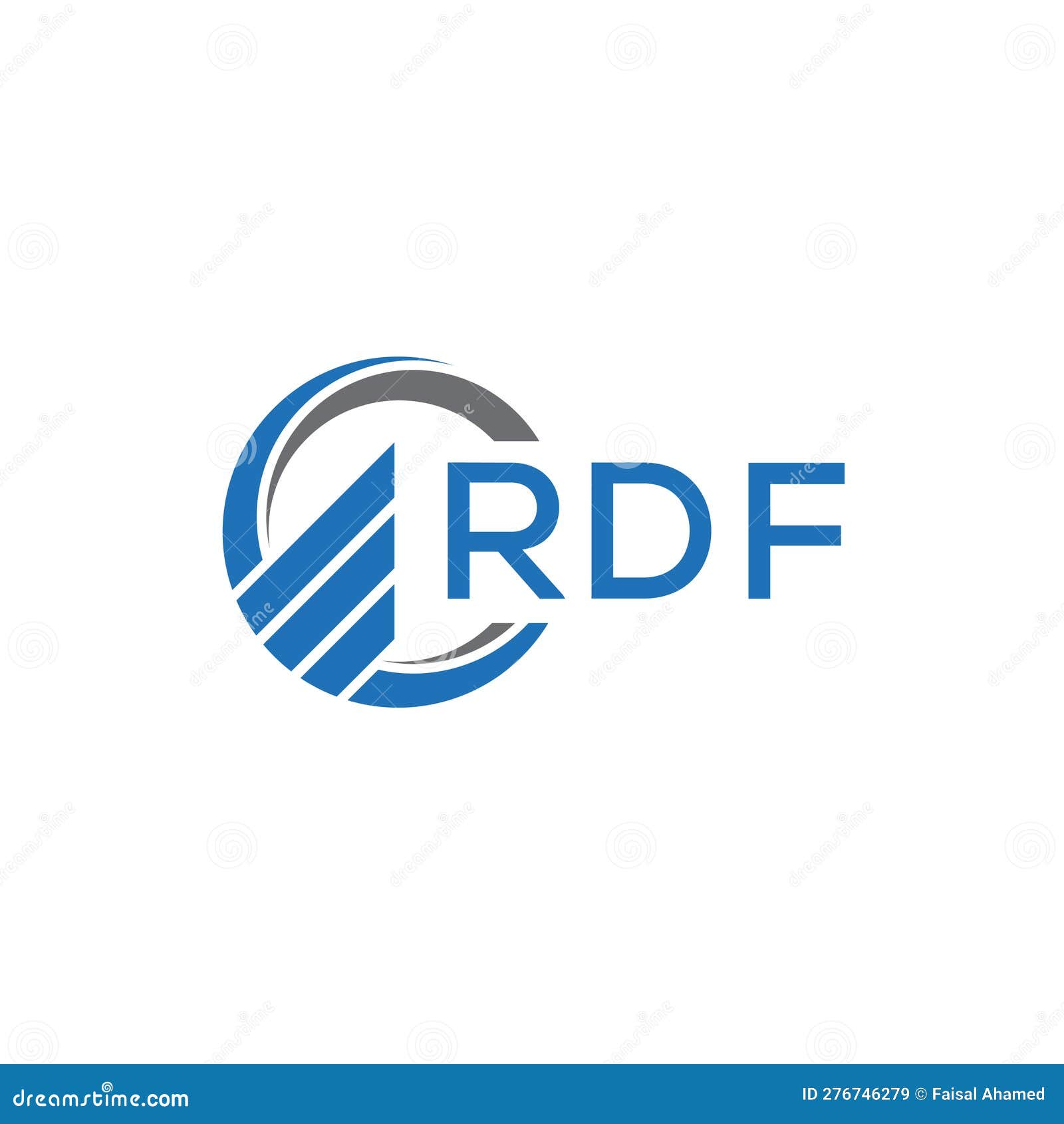 RDF Abstract Technology Logo Design on White Background. RDF Creative ...