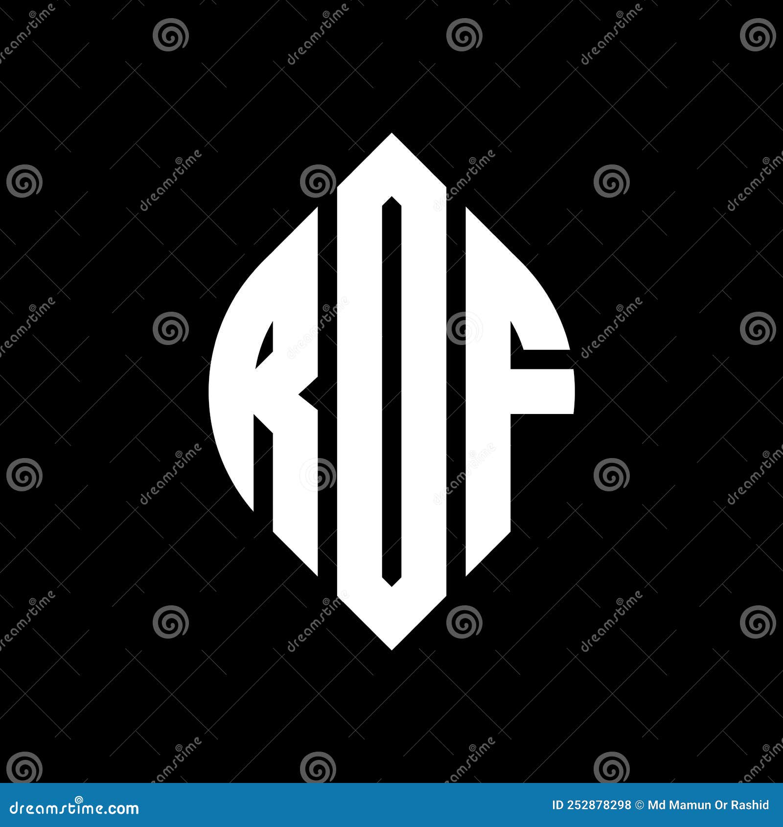 RDF Circle Letter Logo Design with Circle and Ellipse Shape. RDF ...
