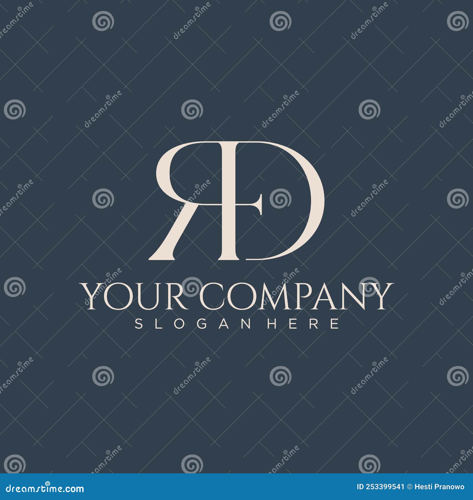 RDF Monogram Logo Initial Letter Design Stock Vector - Illustration of ...