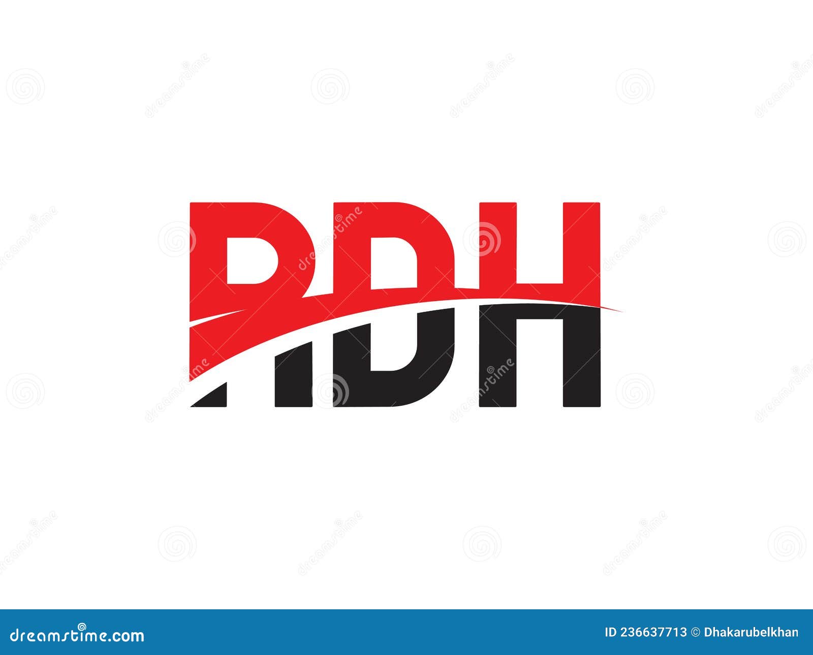 RDH Letter Initial Logo Design Vector Illustration Stock Vector ...