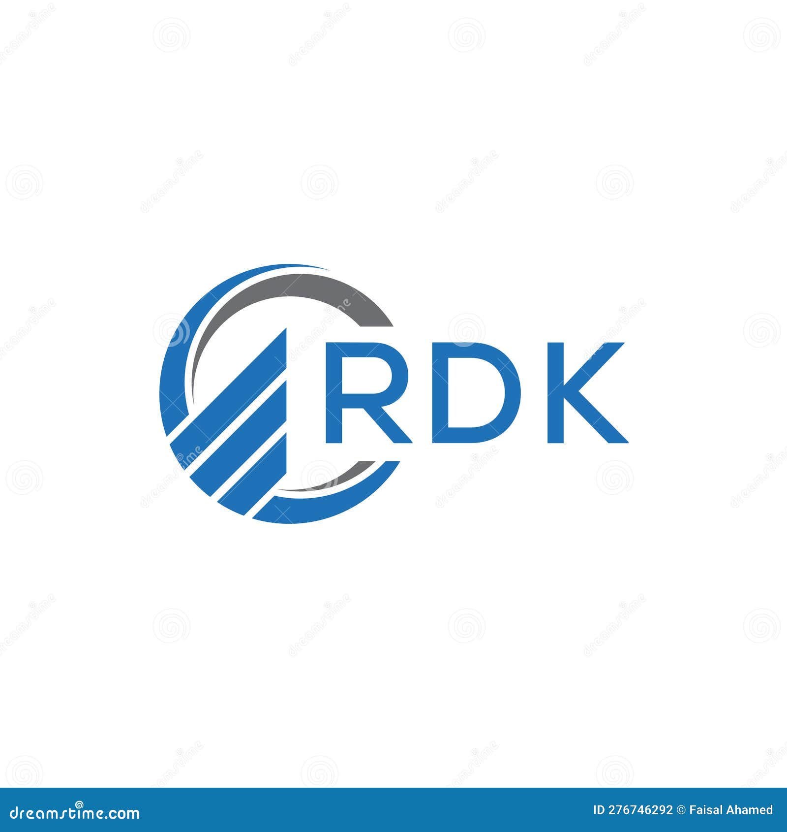 RDK Abstract Technology Logo Design on White Background. RDK Creative ...